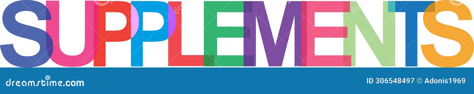 Supplements Word On White Stock Image | CartoonDealer.com #306548497