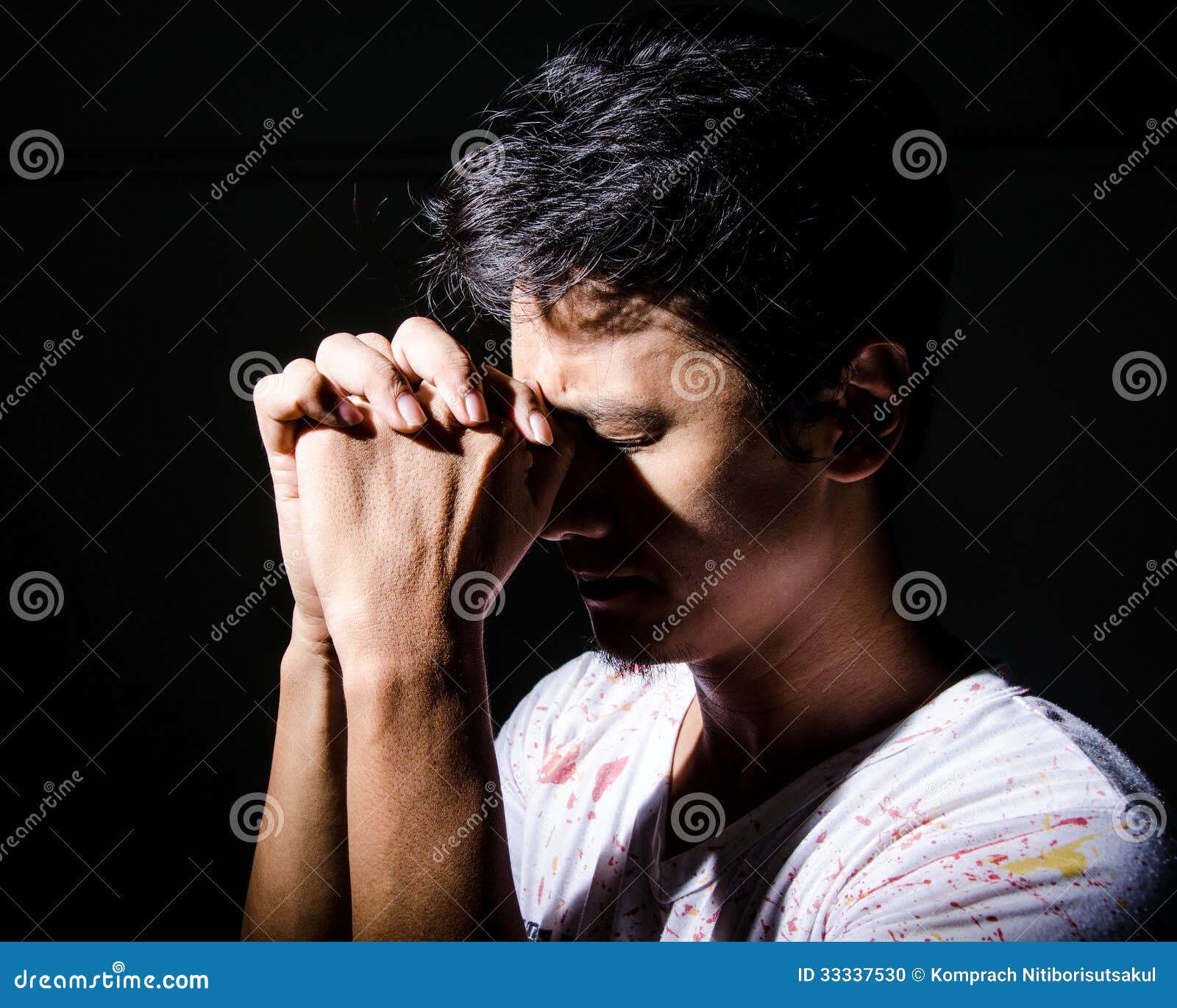 Supplication to God. stock photo. Image of light, worship - 33337530