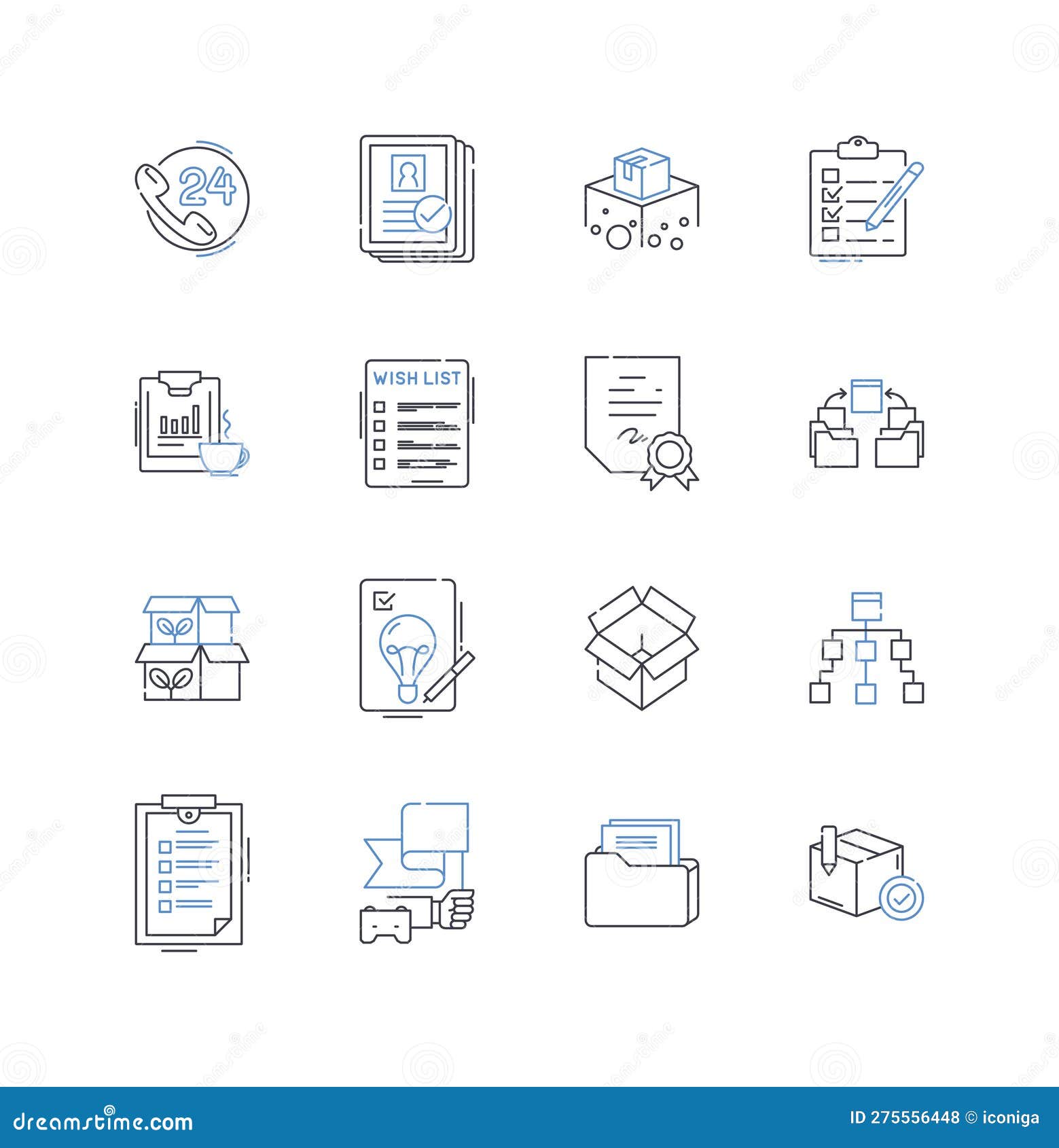 Supplier Files Line Icons Collection. Documentation, Records, Invoices ... Supplier Files Line Icons Collection. Documentation, Records, Invoices ...