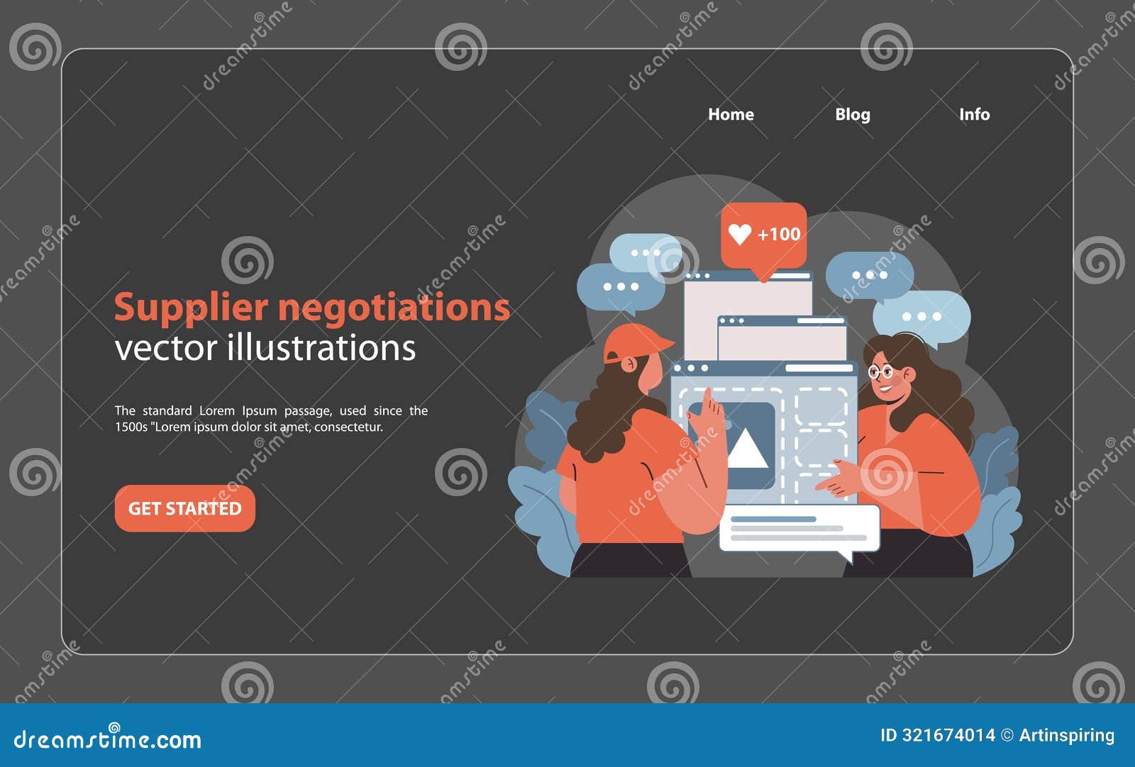 Supplier Negotiation Process Set. Project Stock Vector - Illustration ...