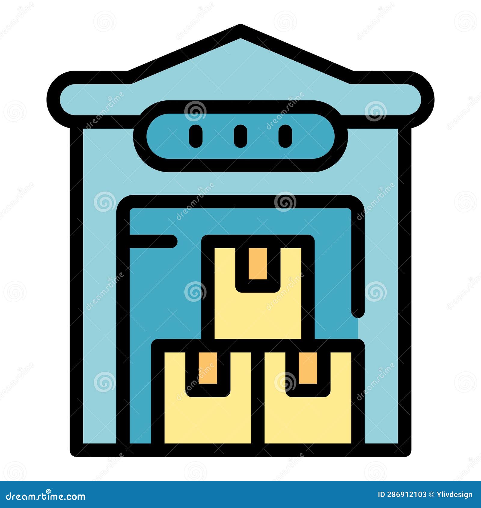 Supplier Warehouse Icon Vector Flat Stock Illustration - Illustration ...