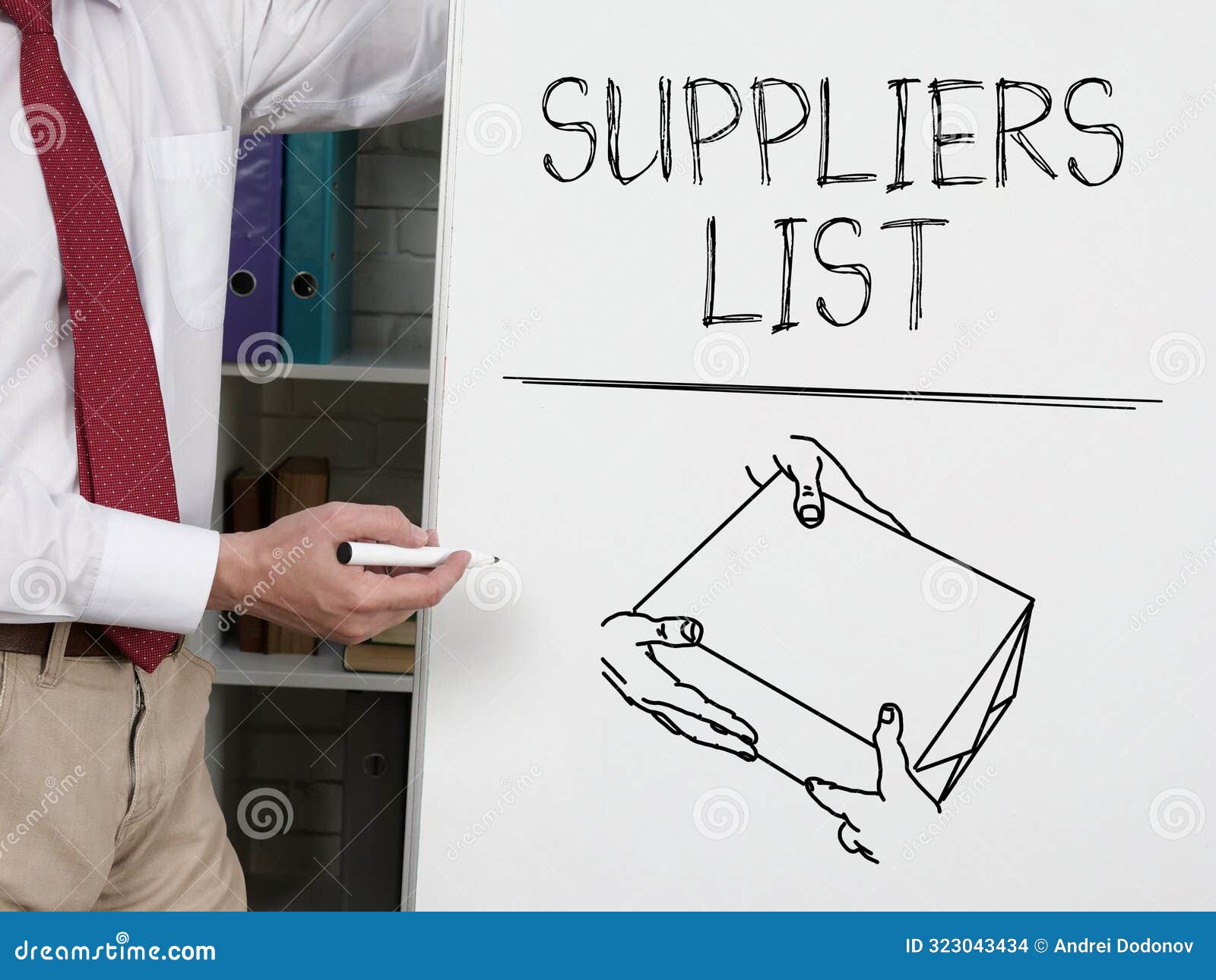 Suppliers List is Shown Using the Text Stock Photo - Image of discount ...