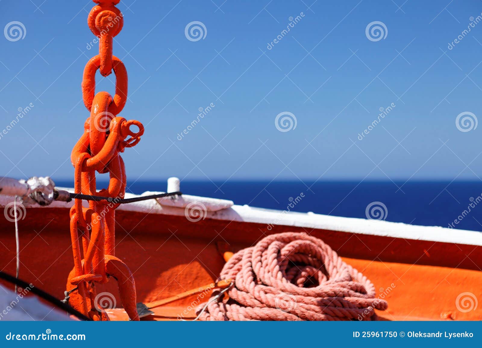 Anchor And Rope Of 101 Year Old Sailboat Royalty-Free Stock Photography ...