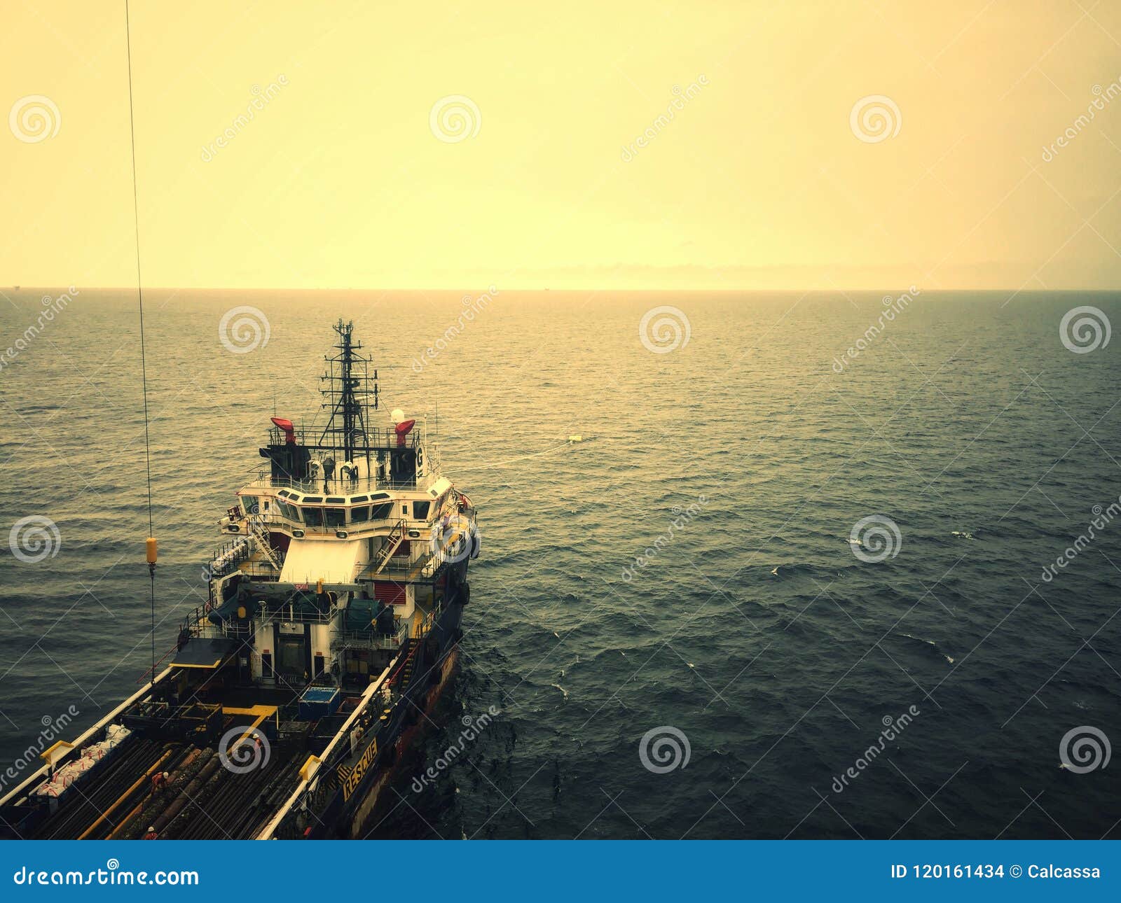 Drilling Rig, On An Offshore Platform, On Bass Strait Victoria. Royalty ...