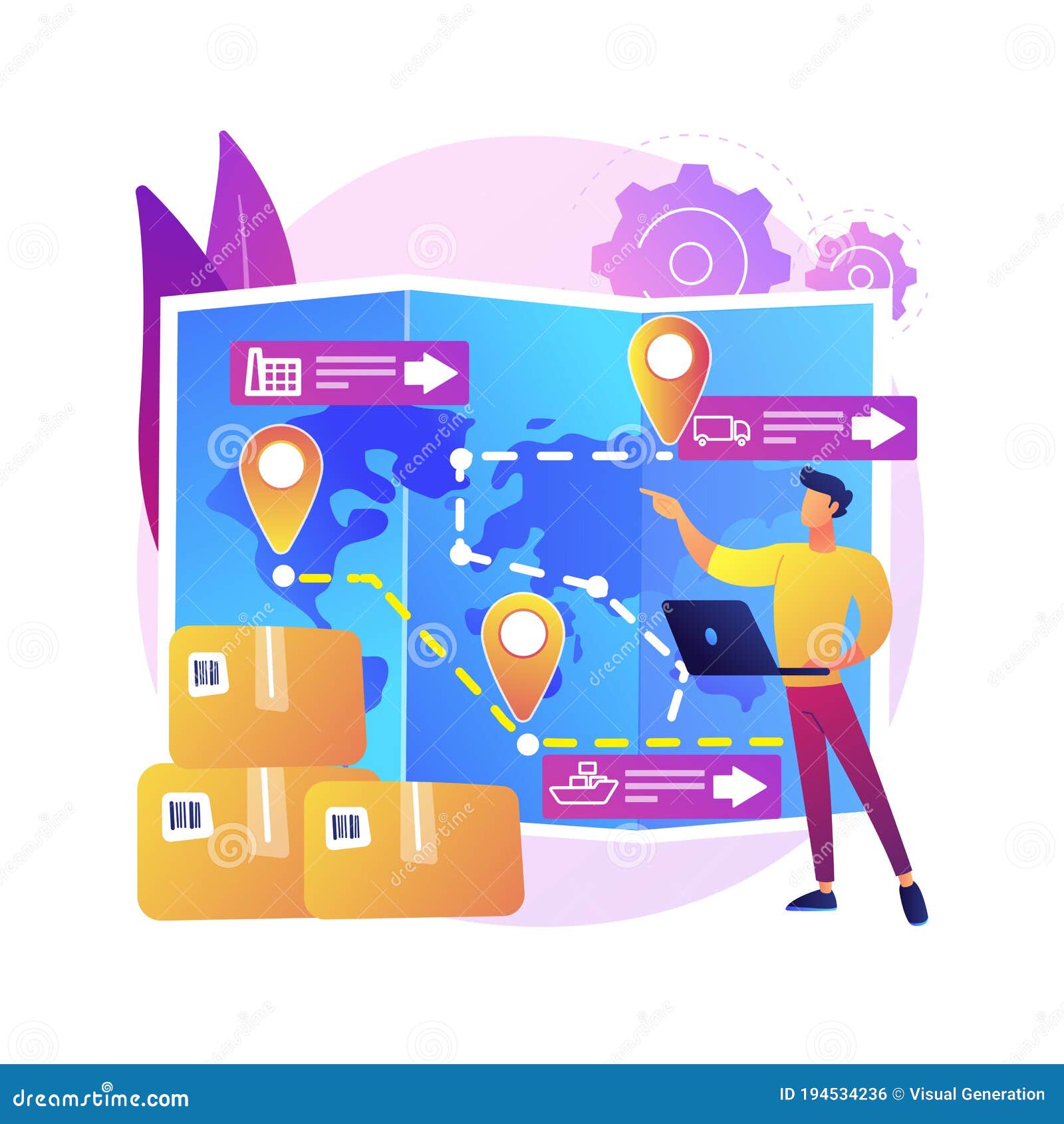 Supply Chain Management Abstract Concept Vector Illustration. Stock ...