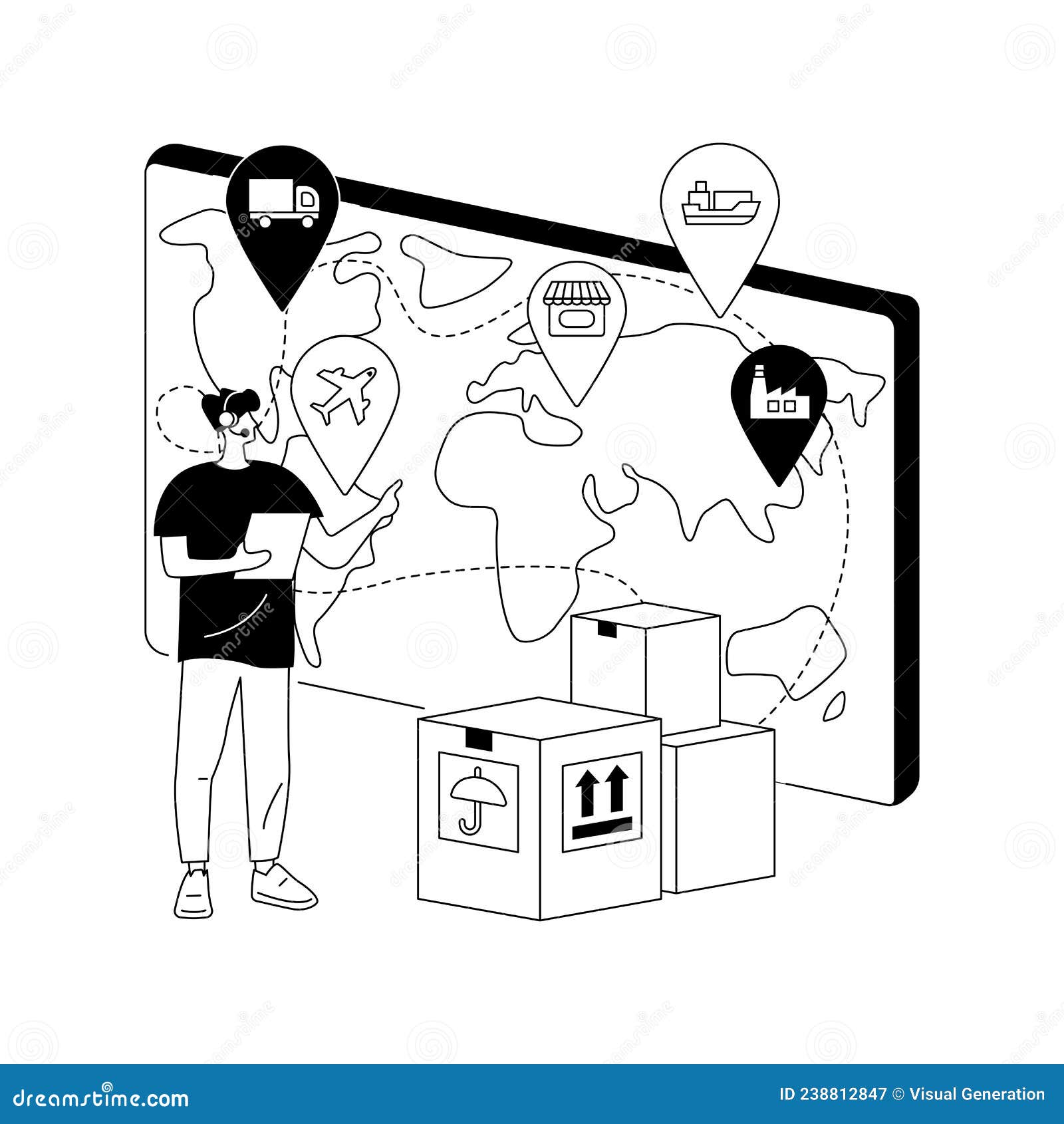 Supply Chain Management Abstract Concept Vector Illustration. Stock ...