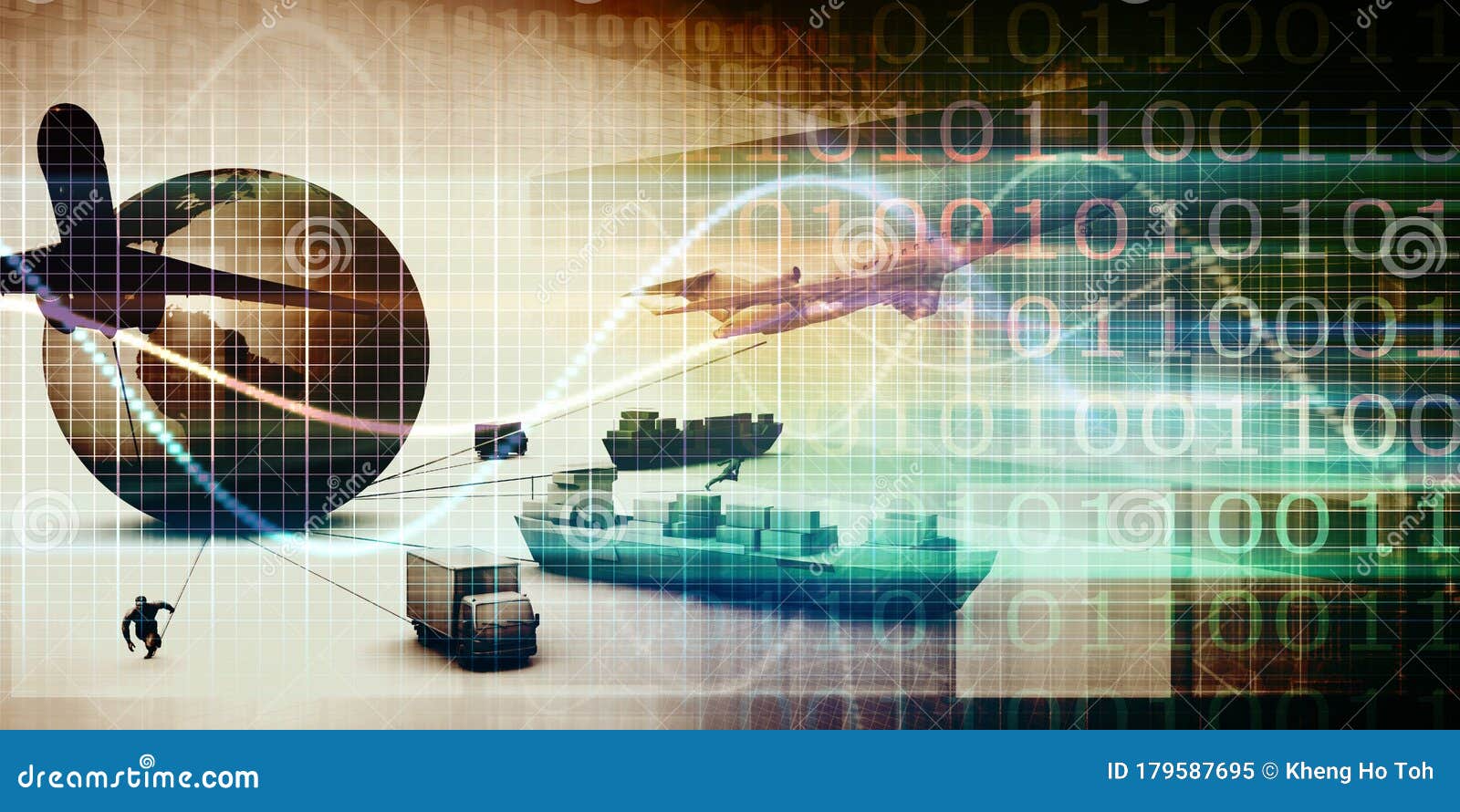 Supply Chain Management stock illustration. Illustration of ...