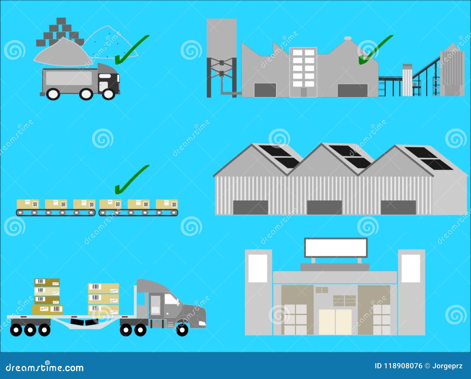 Supply Chain Management SCM. Animate Process Stock Footage - Video of ...