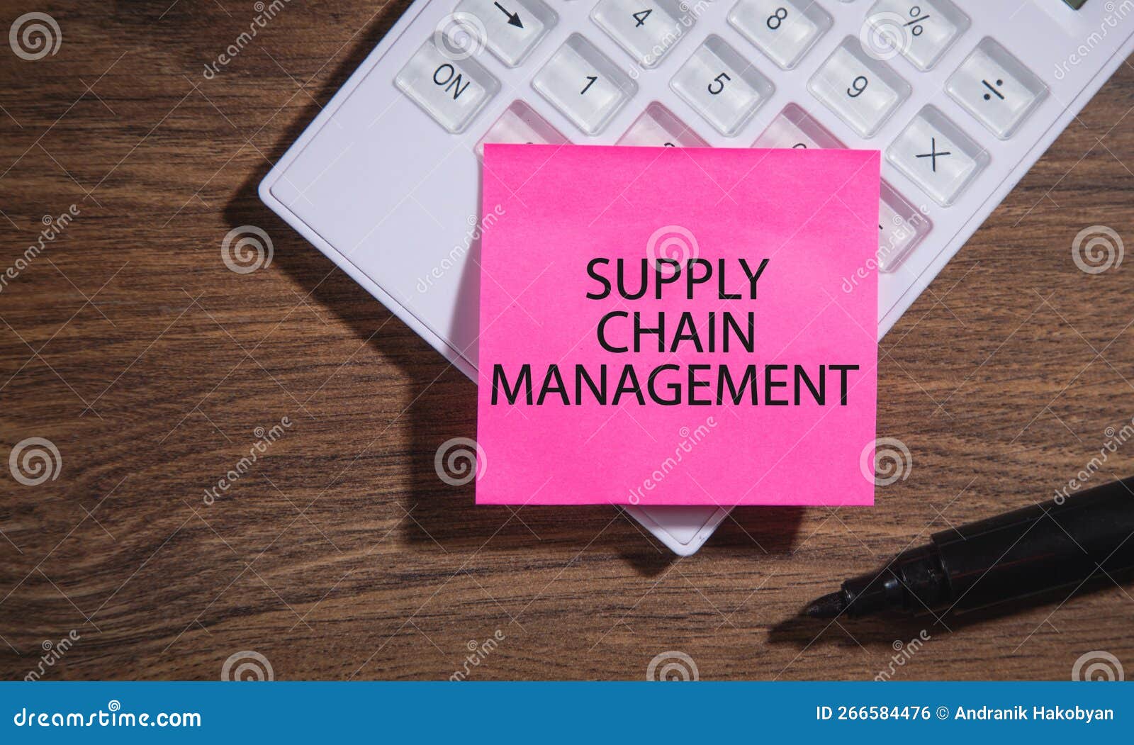 Supply Chain Management on Sticky Note Stock Photo - Image of ...