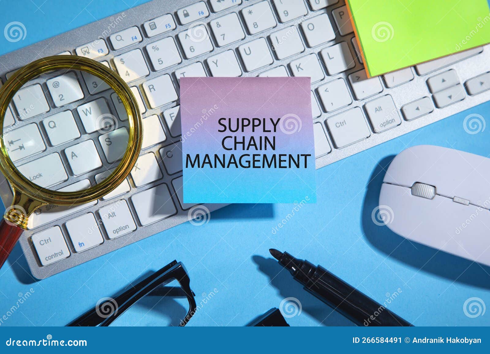 Supply Chain Management on Sticky Note Stock Image - Image of paper ...