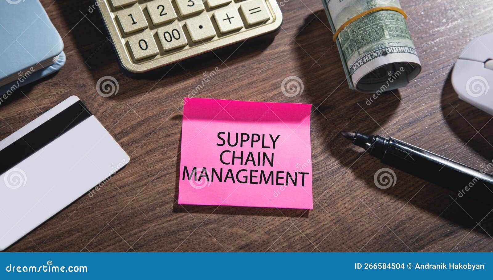 Supply Chain Management on Sticky Note Stock Photo - Image of ...