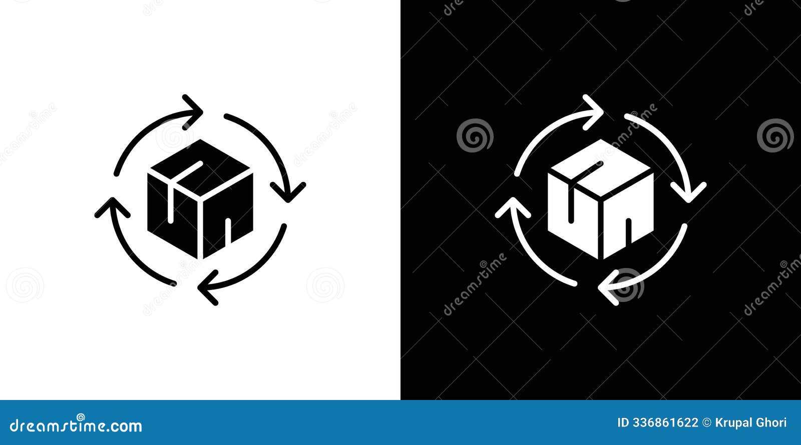 Supply Chain Process Icon Linear Logo Isolated Stock Vector ...