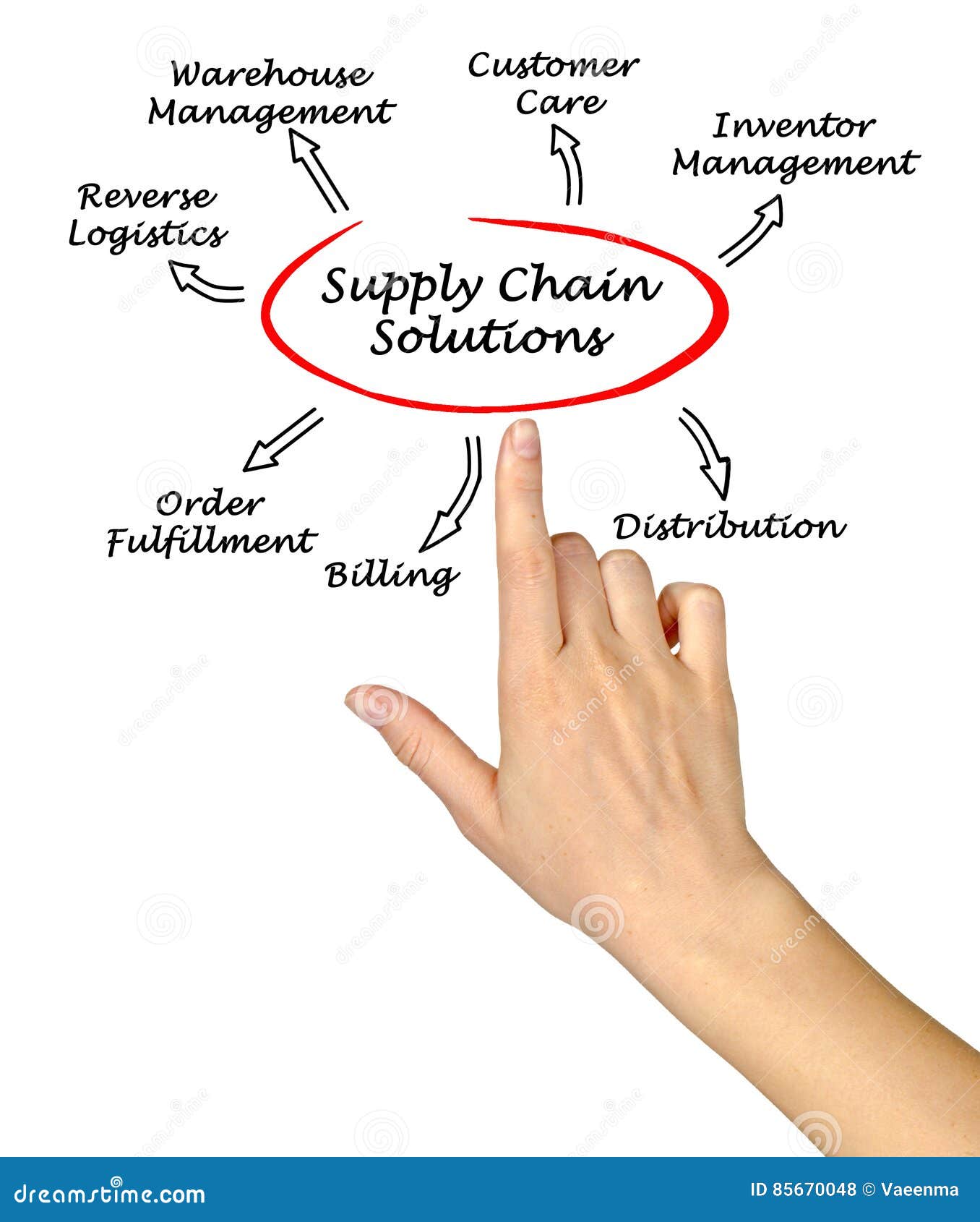 Supply Chain Solutions stock photo. Image of female, depot - 85670048