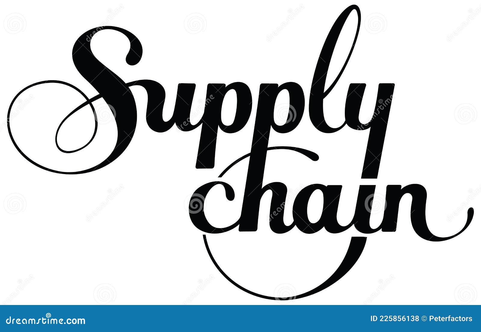 Supply Chain - Custom Calligraphy Text Stock Vector - Illustration of ...