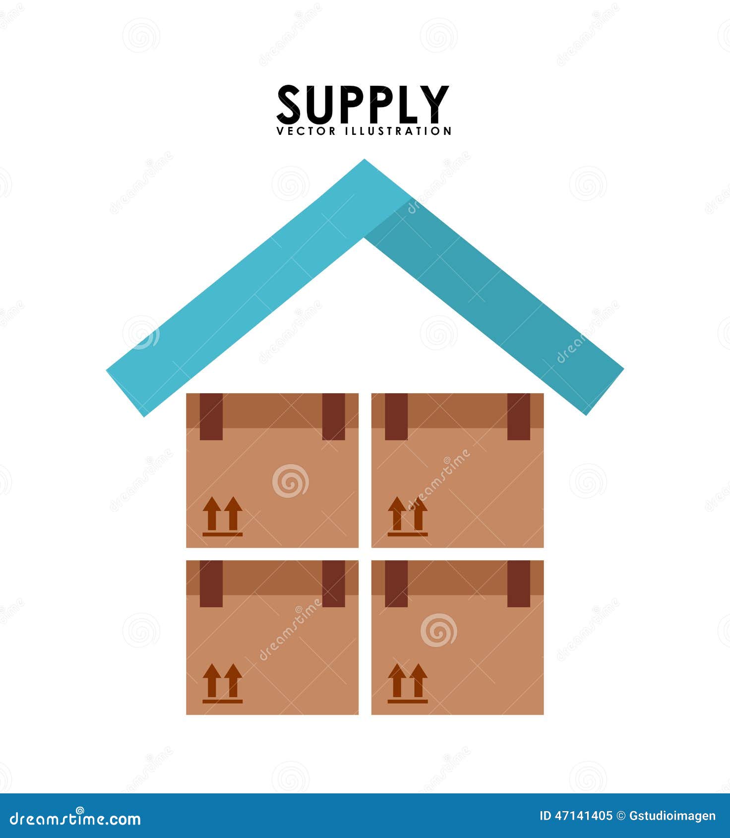 Supply design stock vector. Illustration of store, cardboard - 47141405