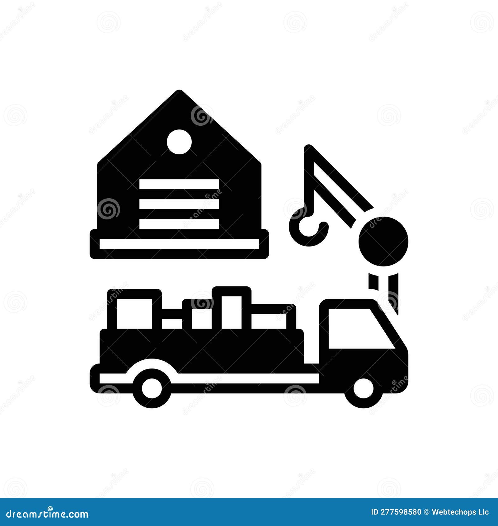 Black Solid Icon for Supply, Contribute and Goods Stock Vector ...
