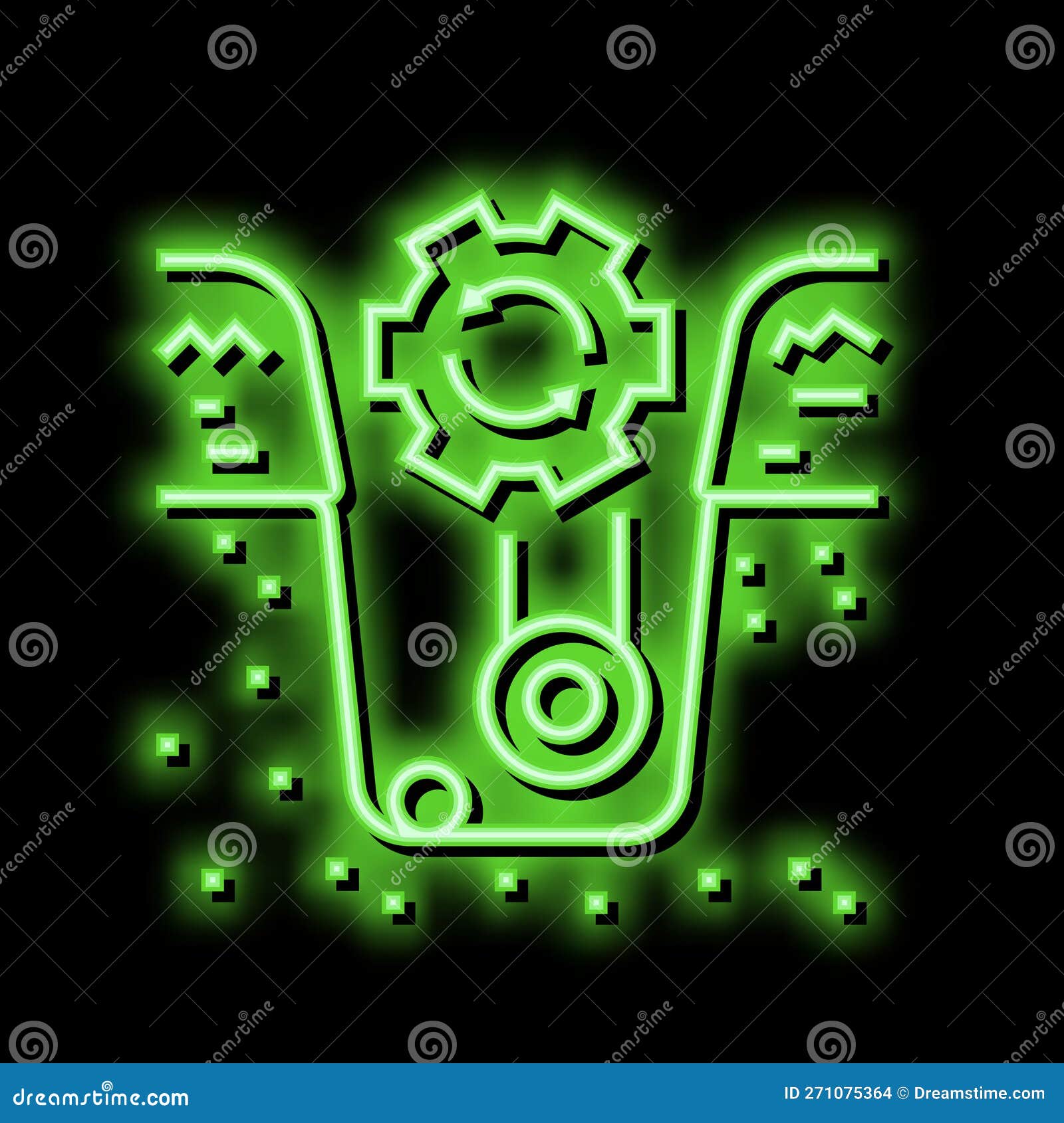 Supply of Land Communications Neon Glow Icon Illustration Stock Vector ...