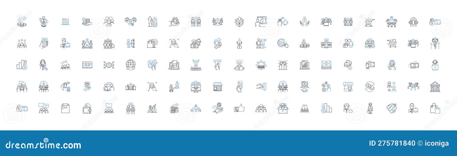 Supply Plan Line Icons Collection. Forecast, Inventory, Production ...