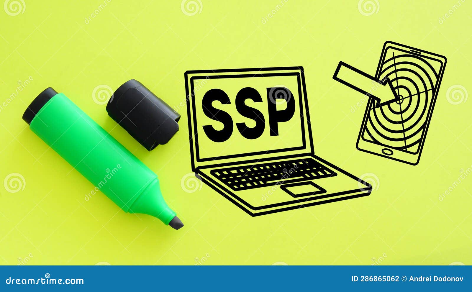 Supply-side Platform SSP or Sell-side Platform is Shown Using the Text ...