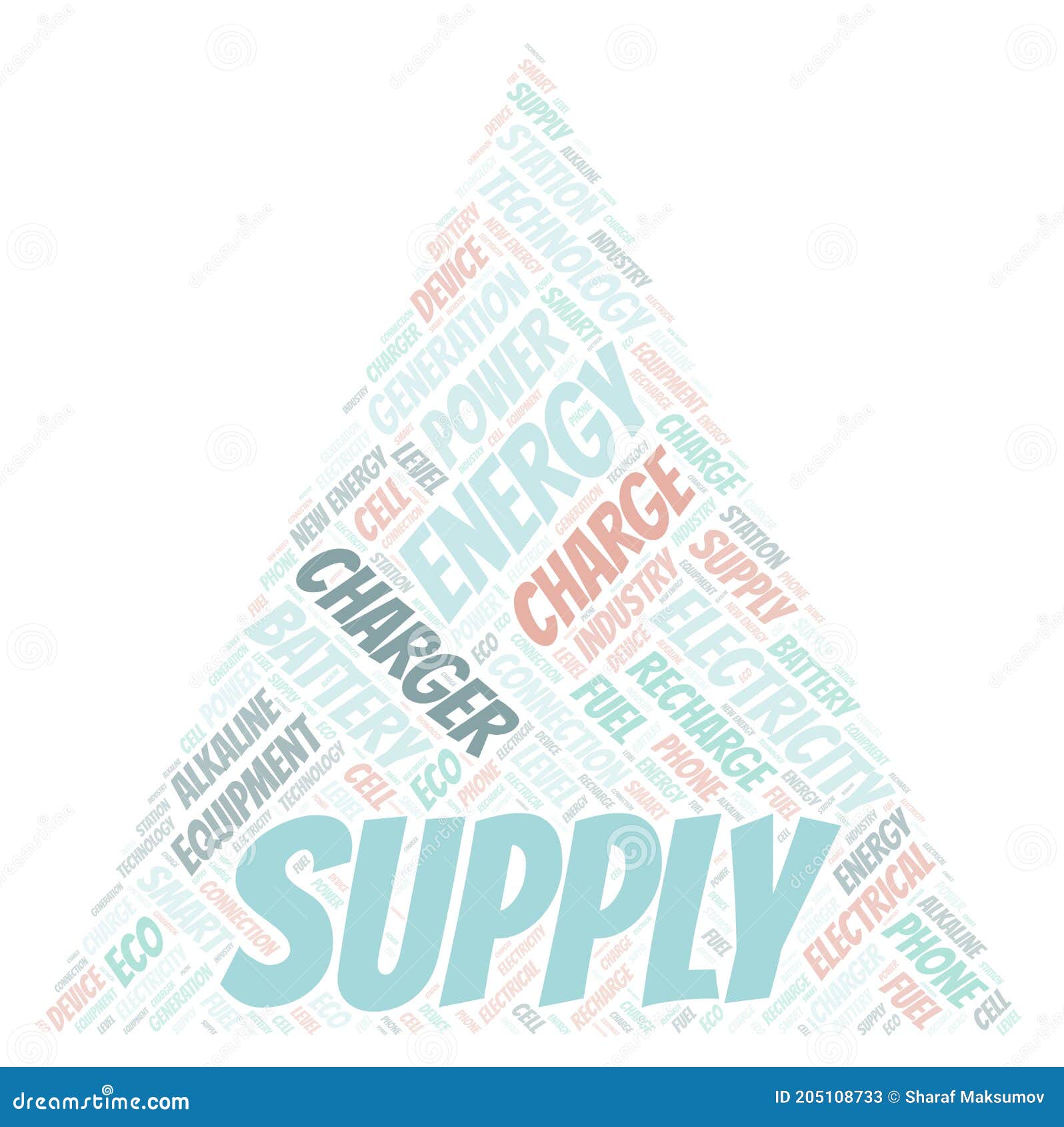 Supply Typography Word Cloud Create with the Text only. Stock ...