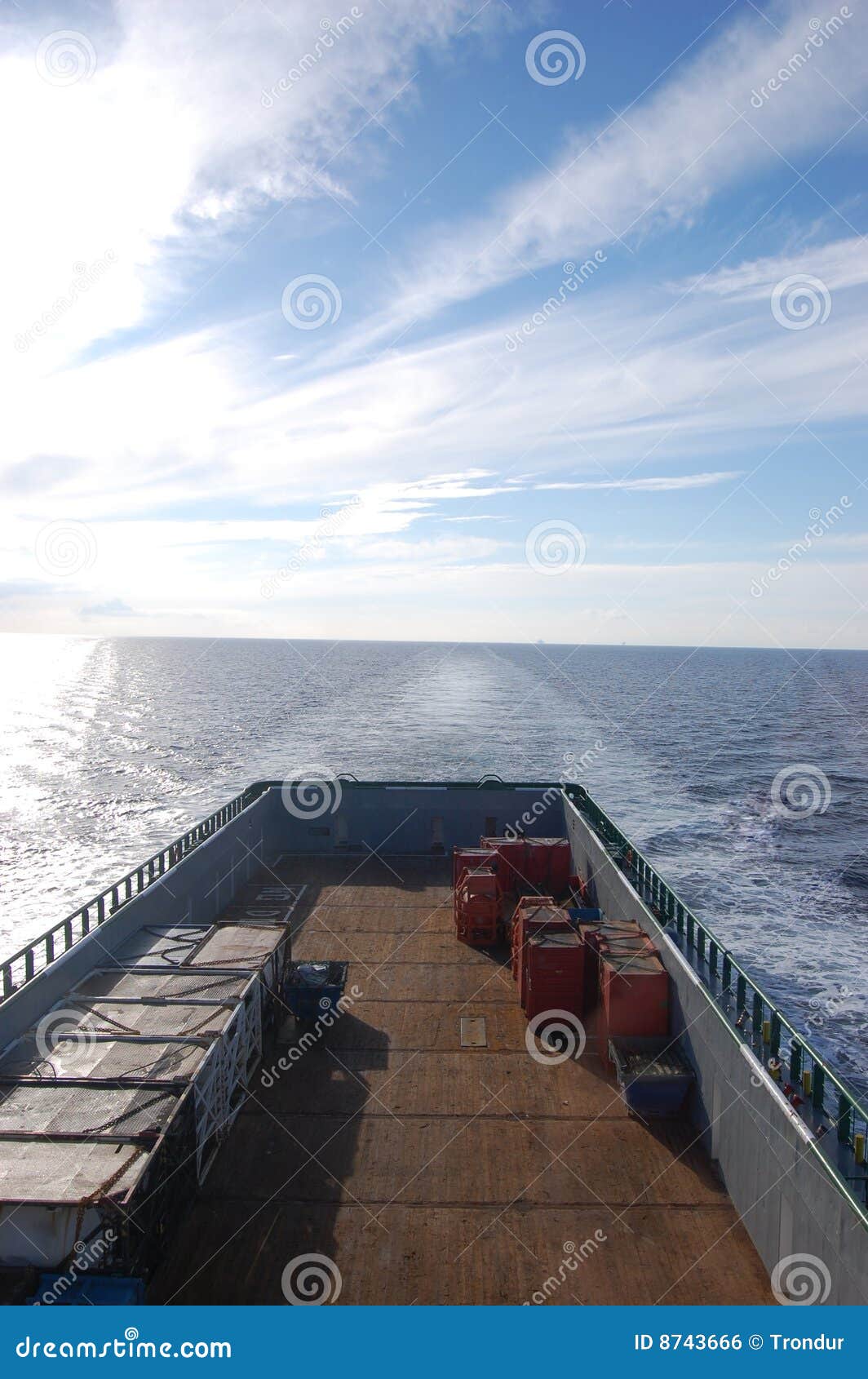 Supply Vessel Sailing in Calm Weather Stock Photo - Image of water ...