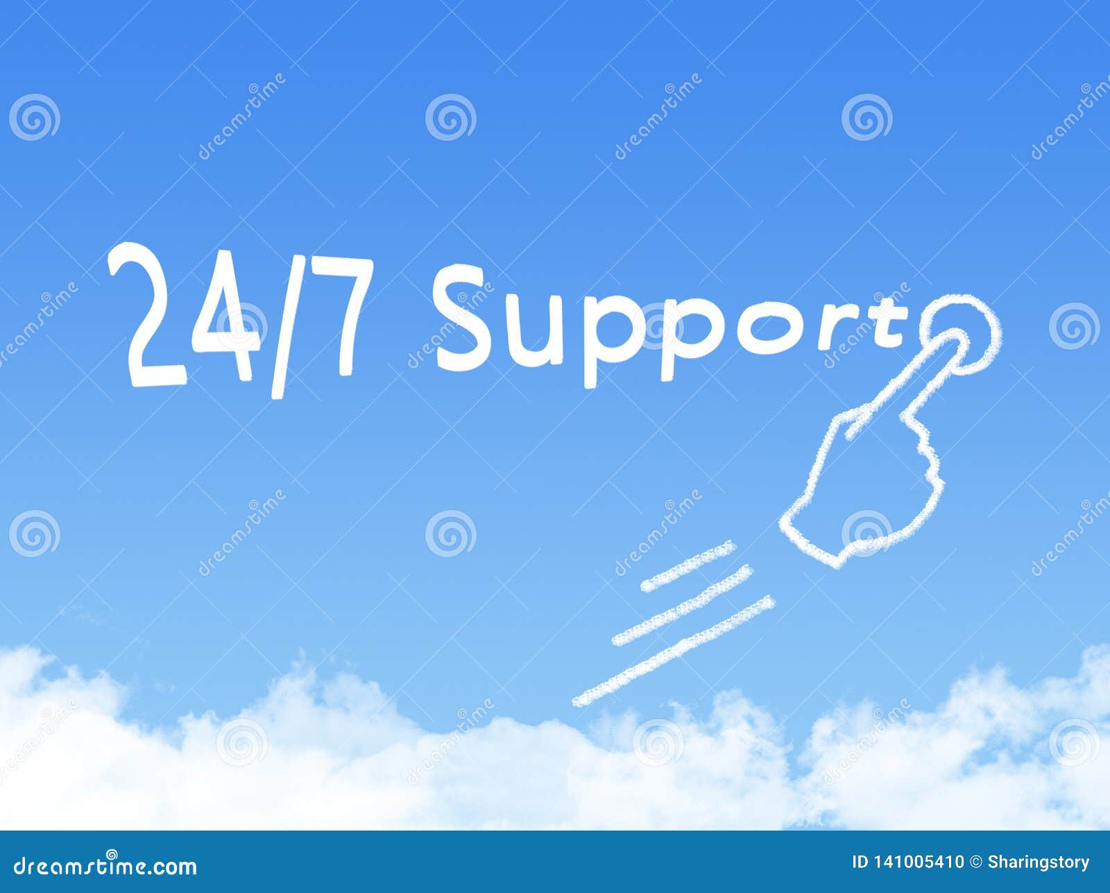 24/7 support stock illustration. Illustration of concepts - 141005410