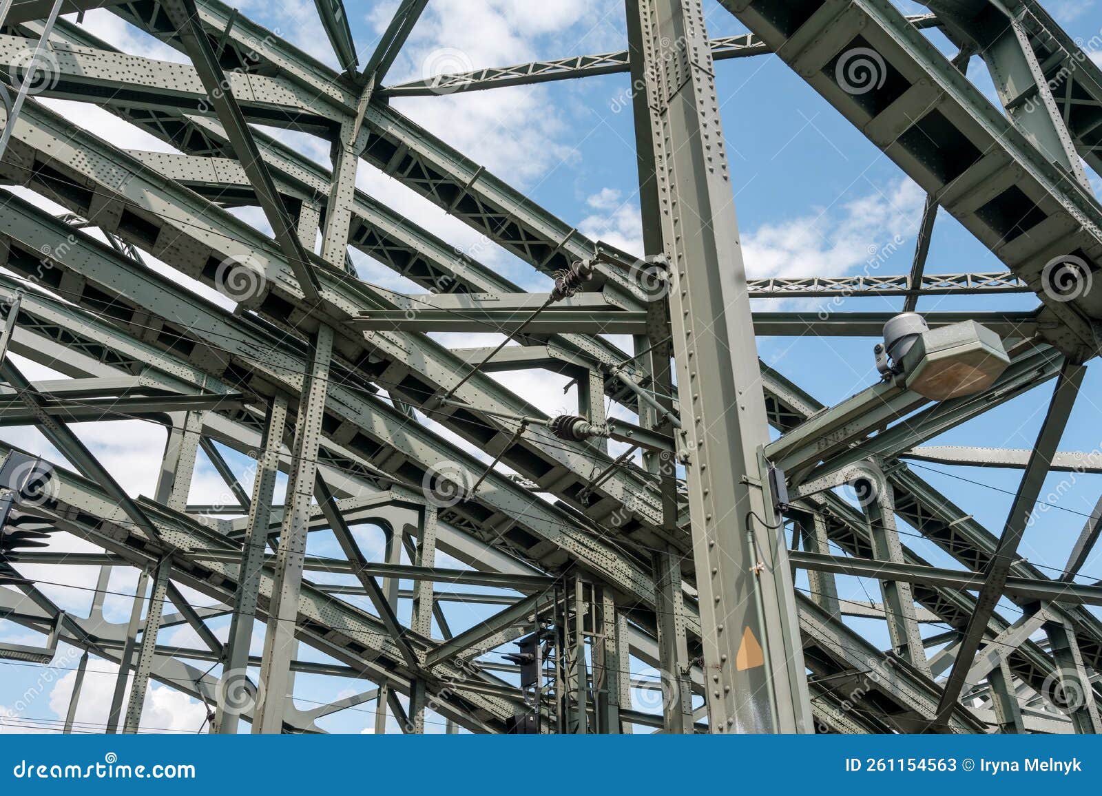 Support Above the Bridge, Steel Structure Close-up Stock Image - Image ...