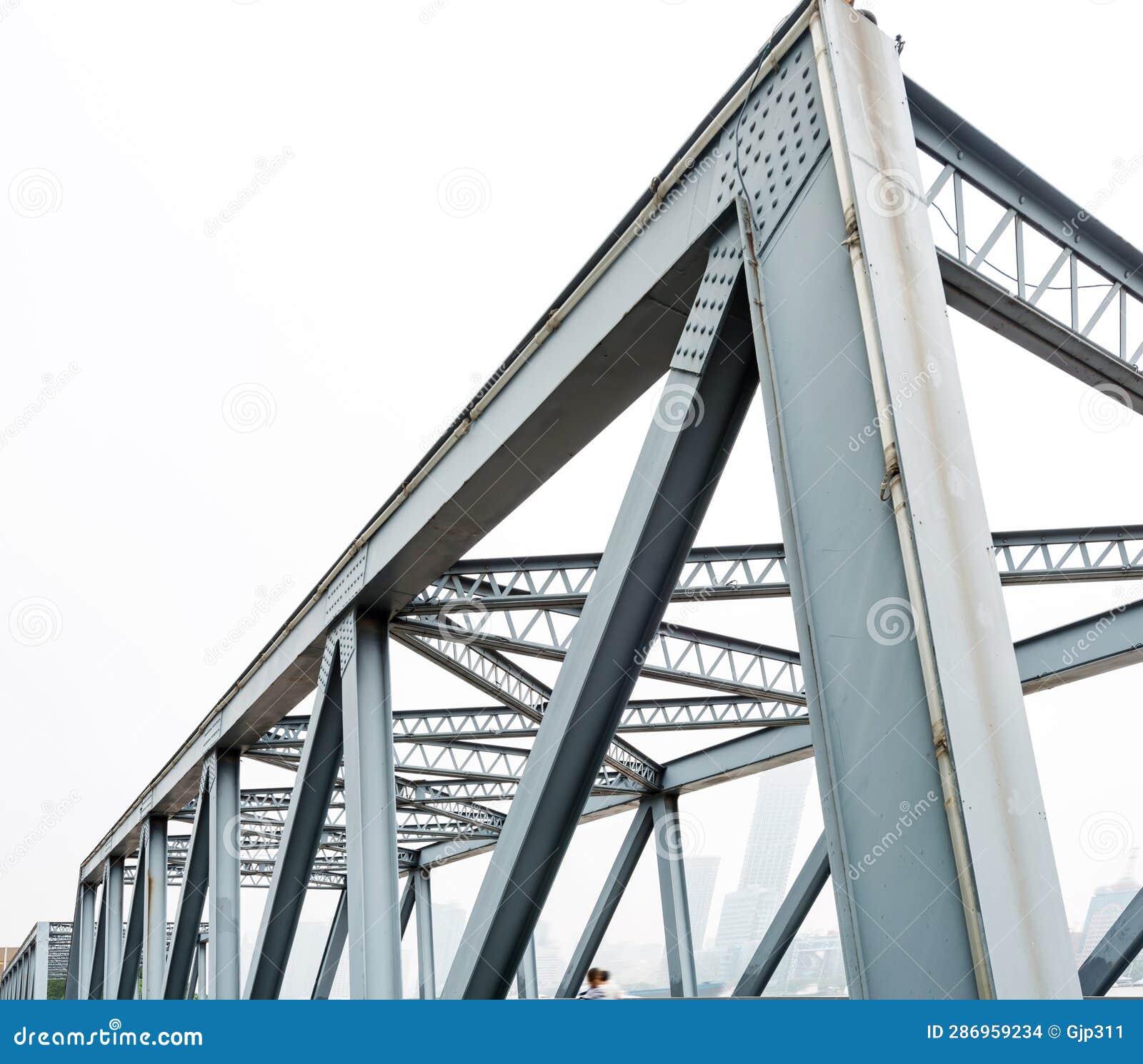 Support above the bridge stock photo. Image of support - 286959234