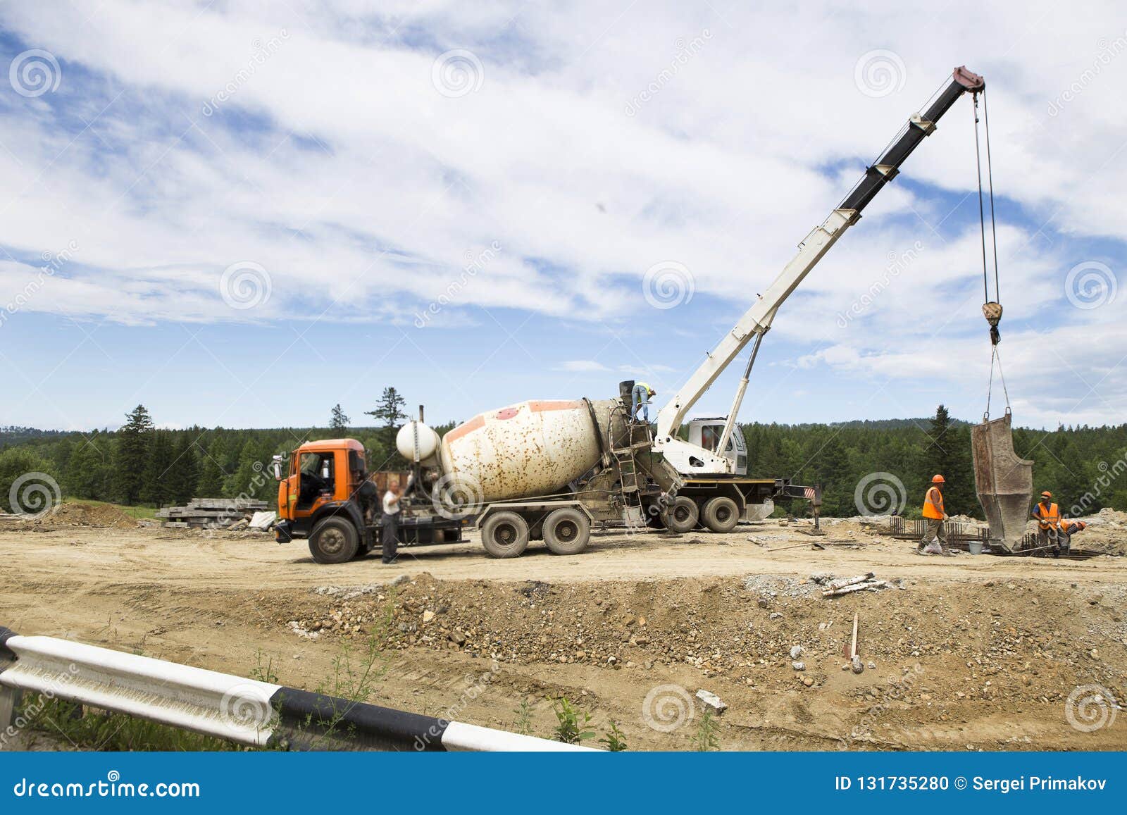 Construction and Repair of Highways. Stock Photo - Image of asphalt ...