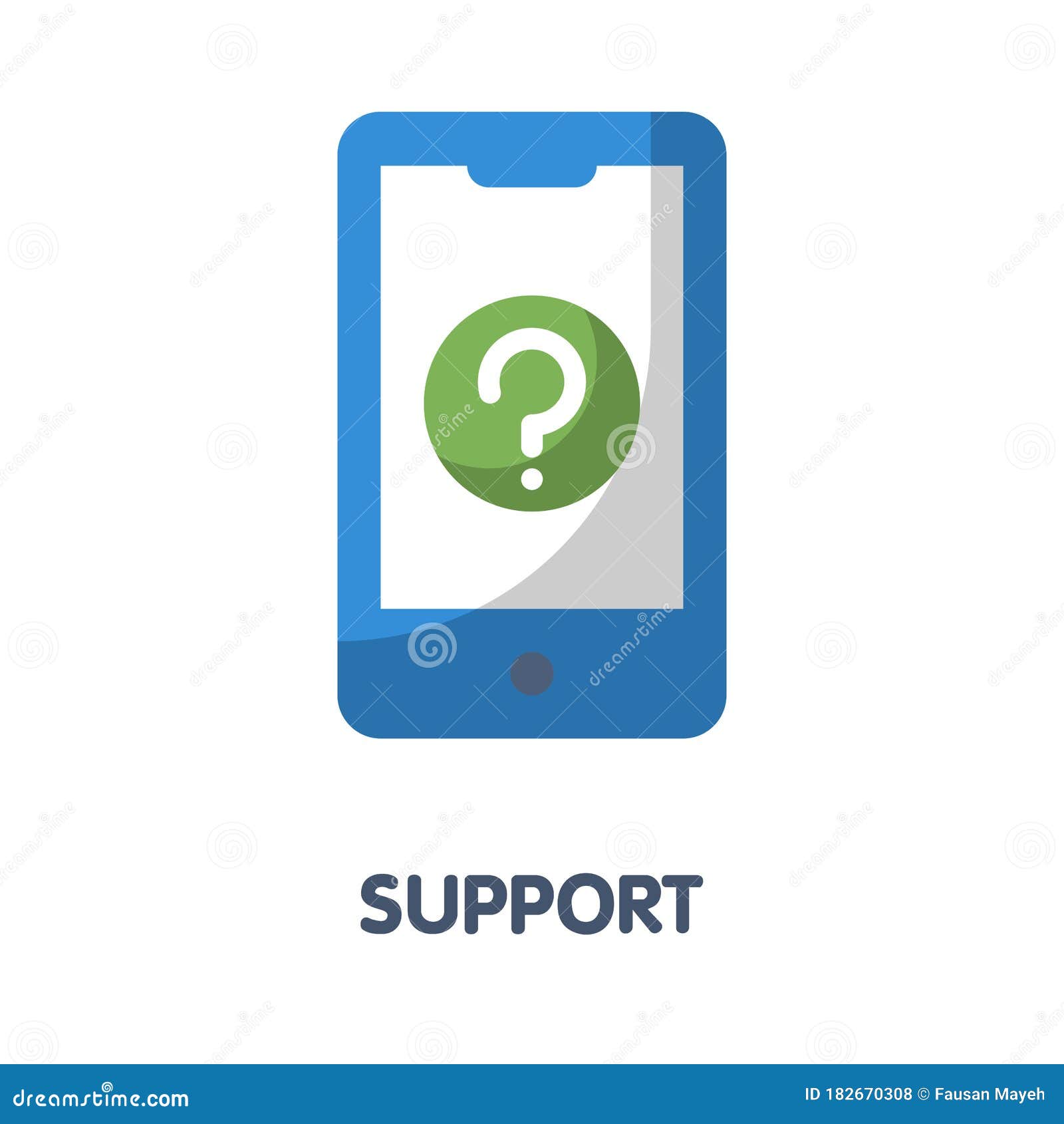 Support Admin Flat Style Icon Design Illustration on White Background ...