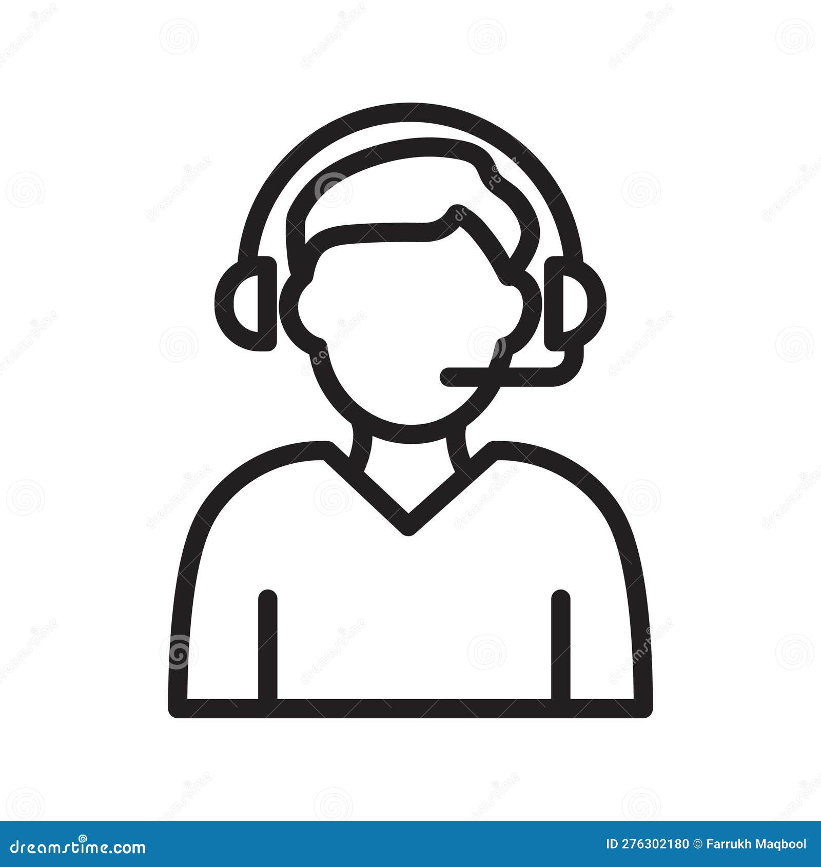 Support Agent Icon Image. Suitable for Mobile Apps, Web Apps and Print ...