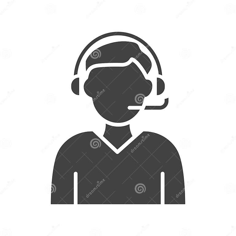 Support Agent Icon Vector Image. Stock Illustration - Illustration of ...