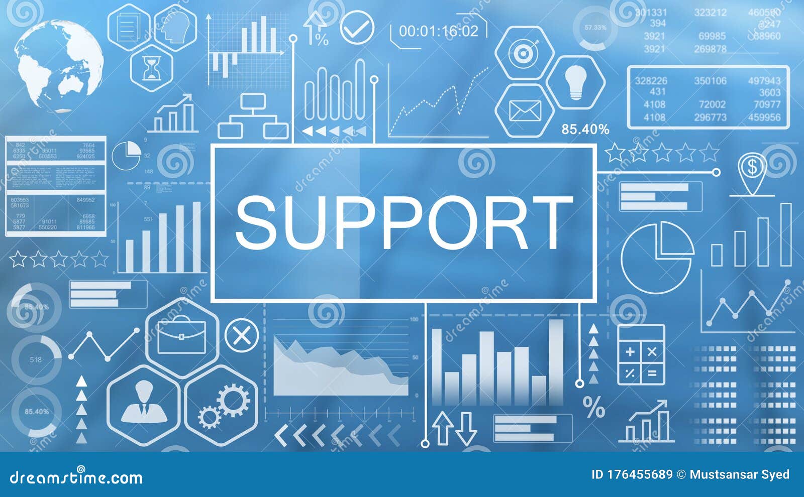 Support, Animated Typography Stock Illustration - Illustration of ...