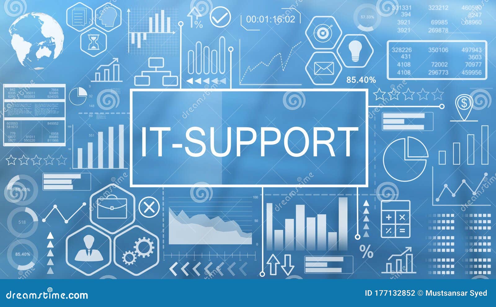 It-Support, Animated Typography Stock Illustration - Illustration of ...