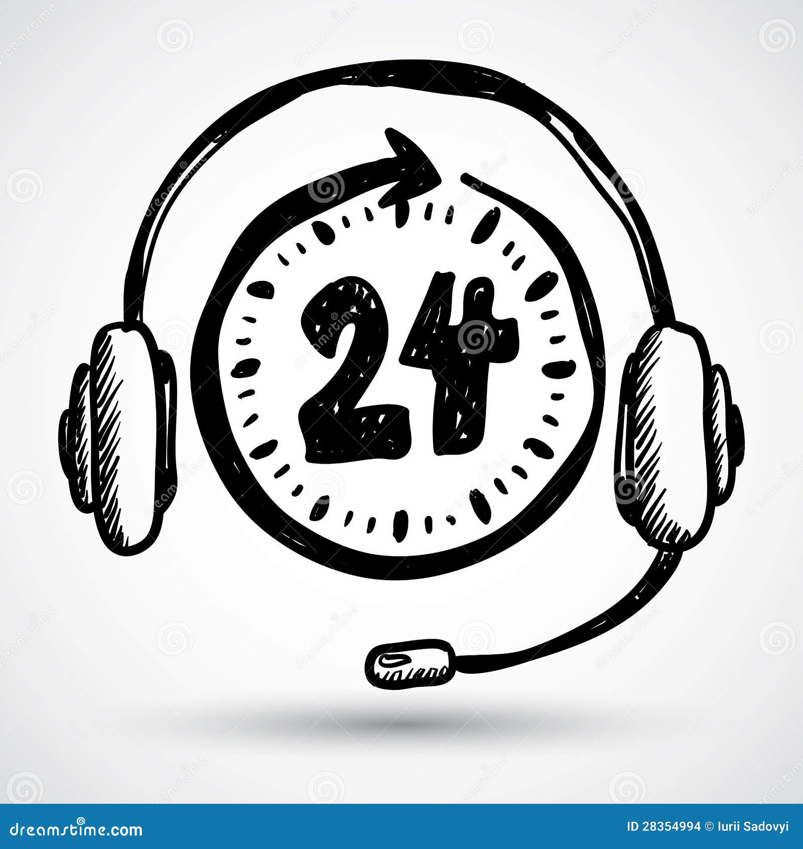 Support - Around the Clock or 24 Hours Vector Stock Illustration ...