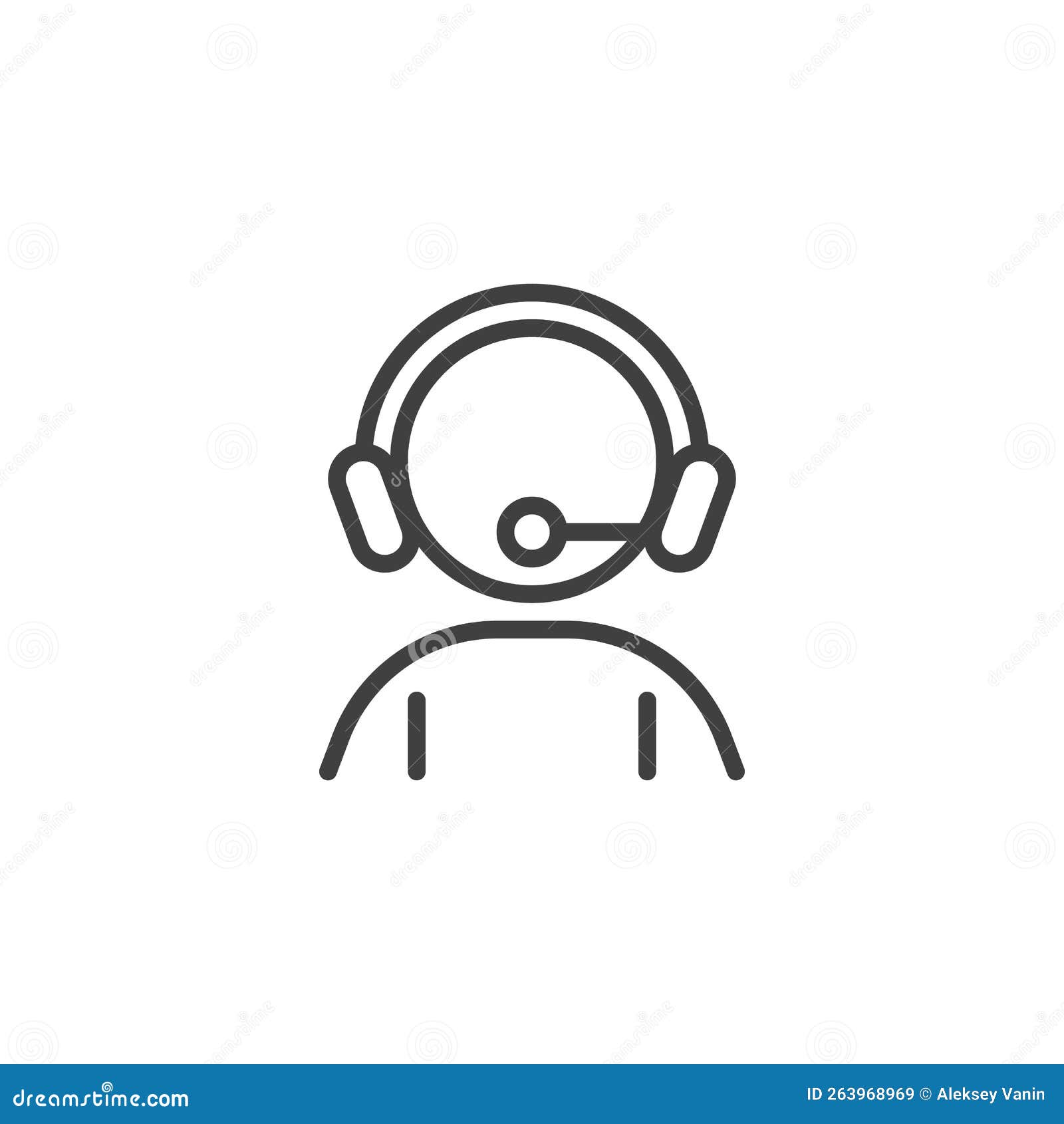 Support Assistance Line Icon Stock Vector - Illustration of agent ...