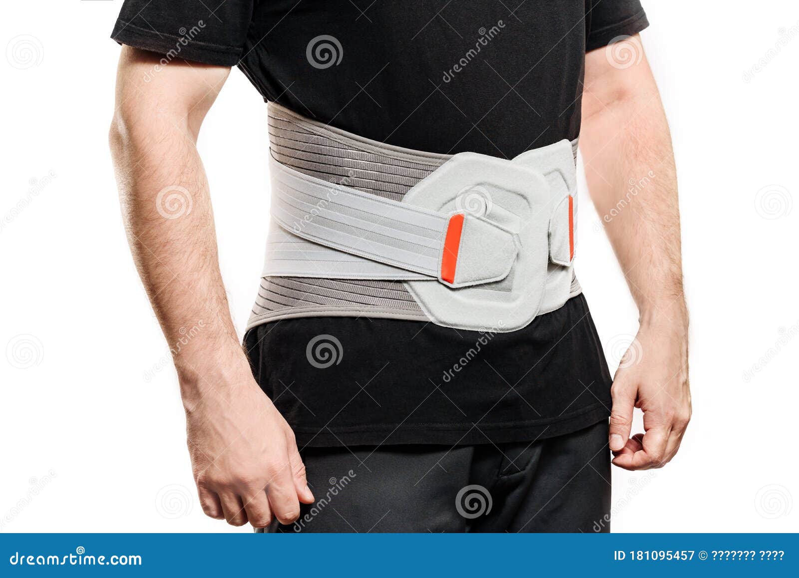 Support for the Back Muscles. a Man in an Orthopedic Corset. Stock ...