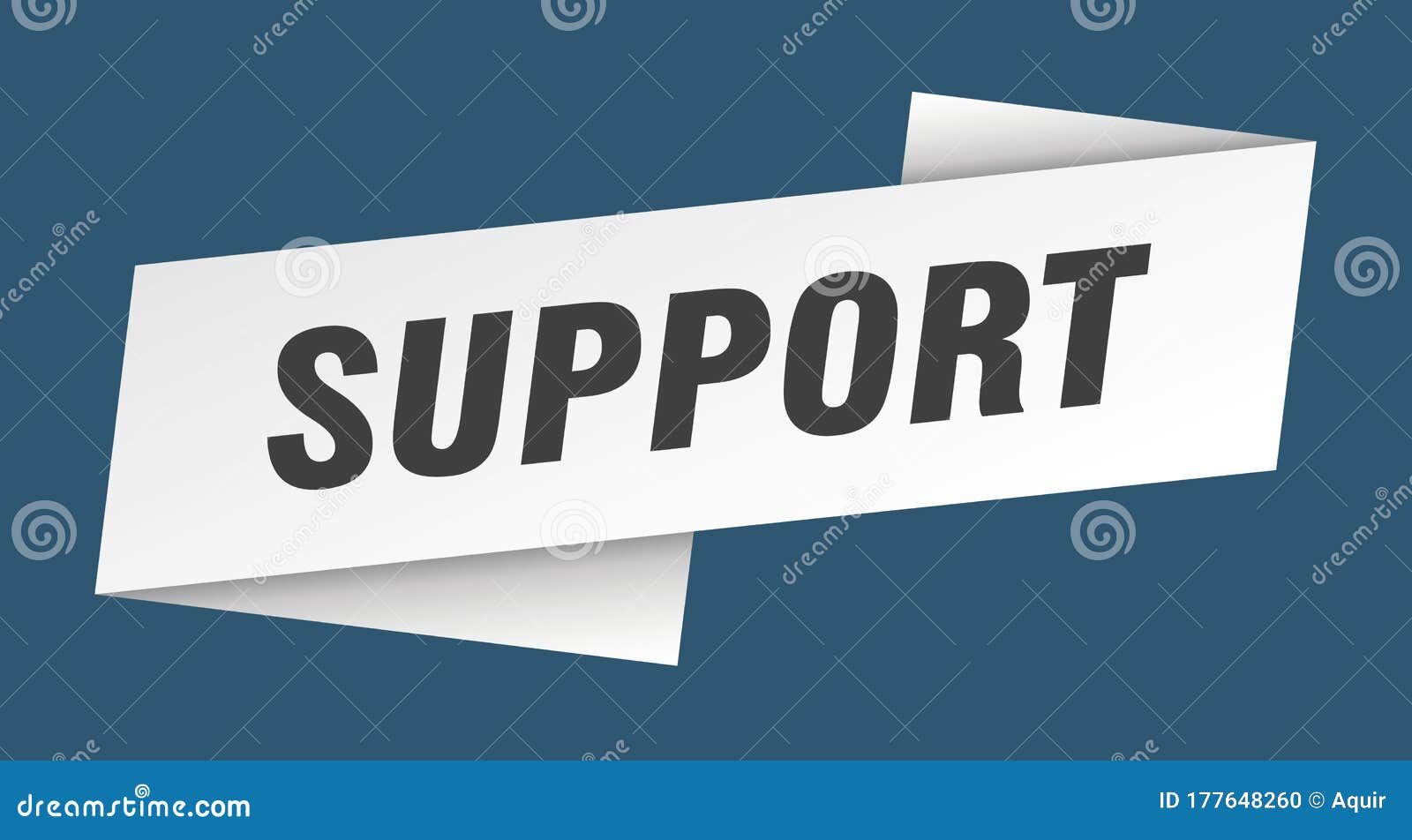 Support Banner Template. Support Ribbon Label Stock Vector ...