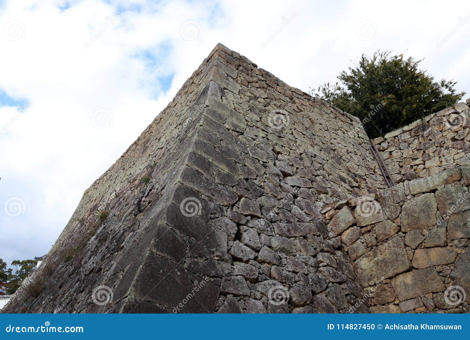 Support Base of Japanese Ancient Castle Made from Layer of Stone Stock ...