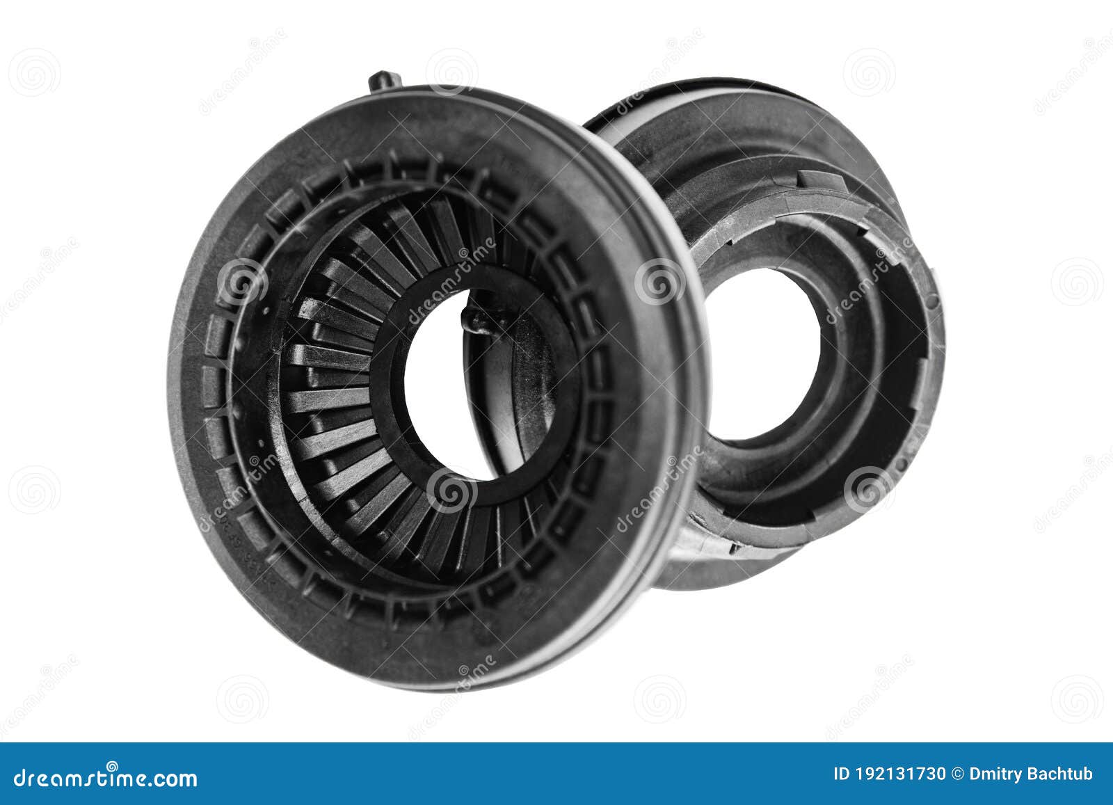 Thrust Bearings of Front Shock Absorbers on a White Background Stock ...