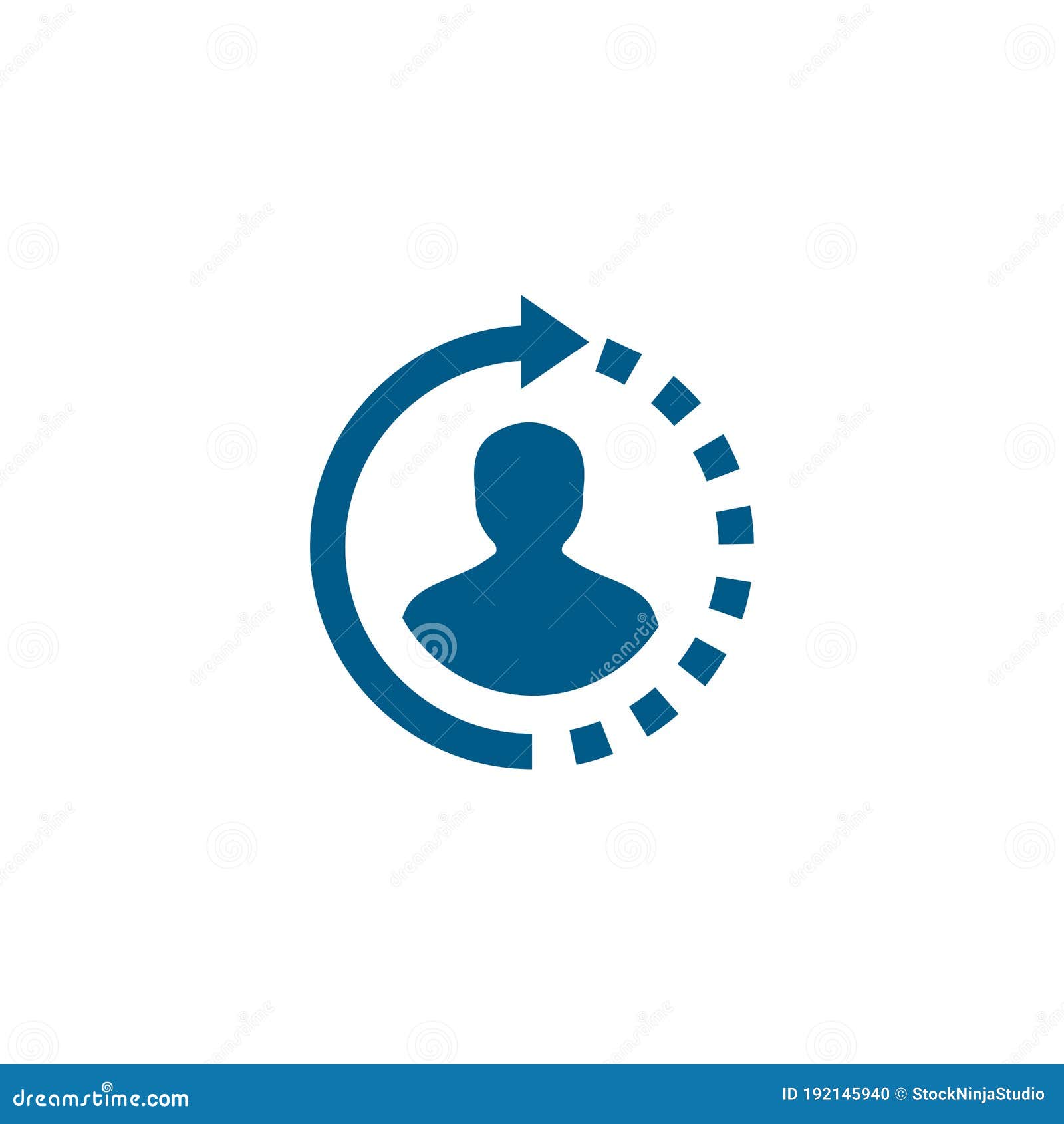 Support Blue Icon on White Background. Blue Flat Style Vector ...