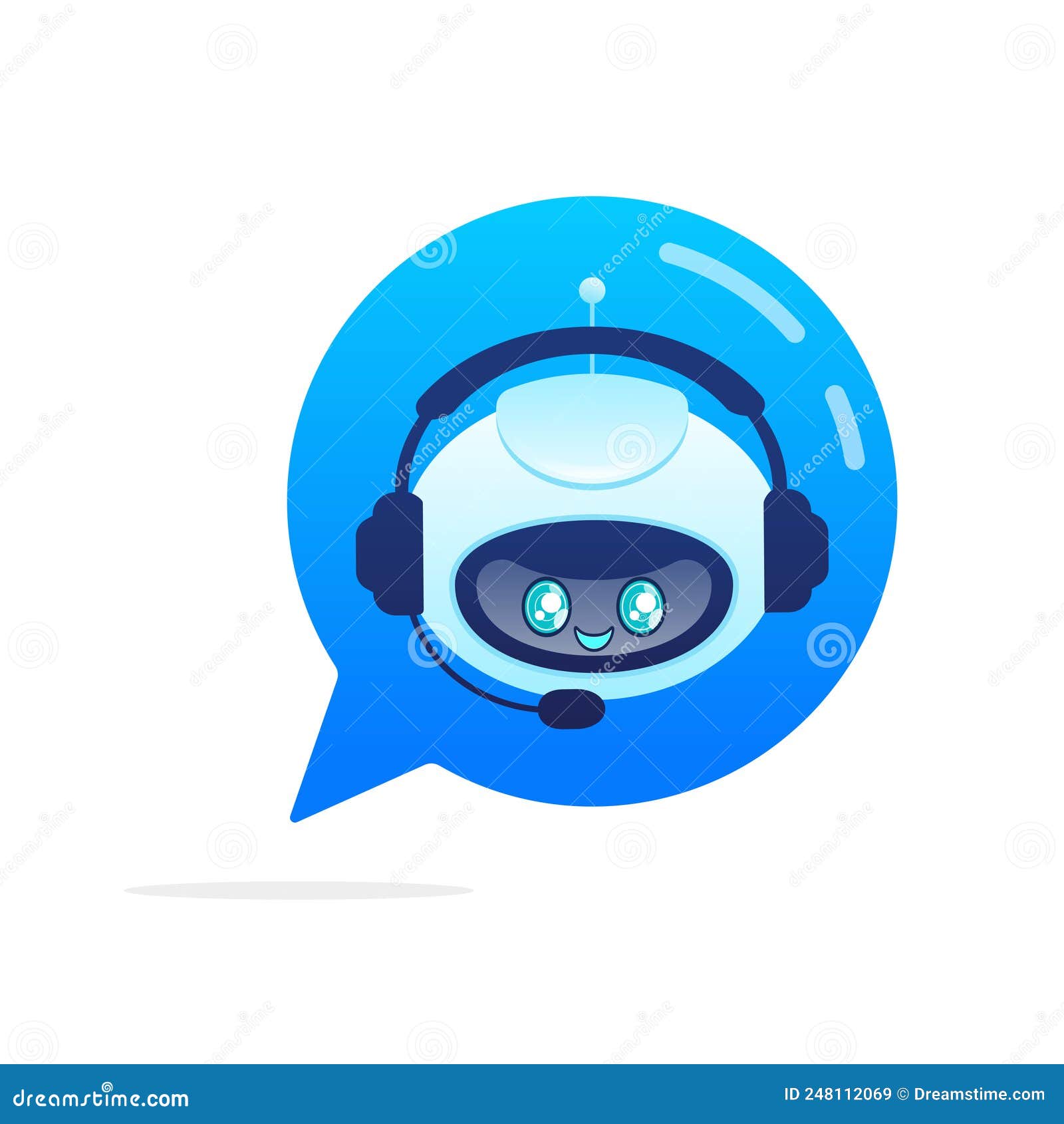 Support bot. Ai assistant stock vector. Illustration of chatbot - 248112069