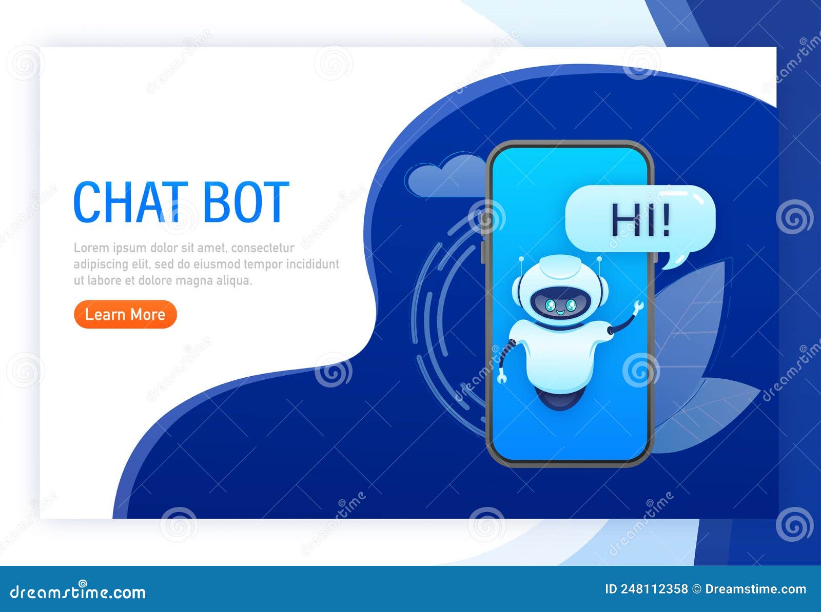 Support bot. Ai assistant stock vector. Illustration of background ...