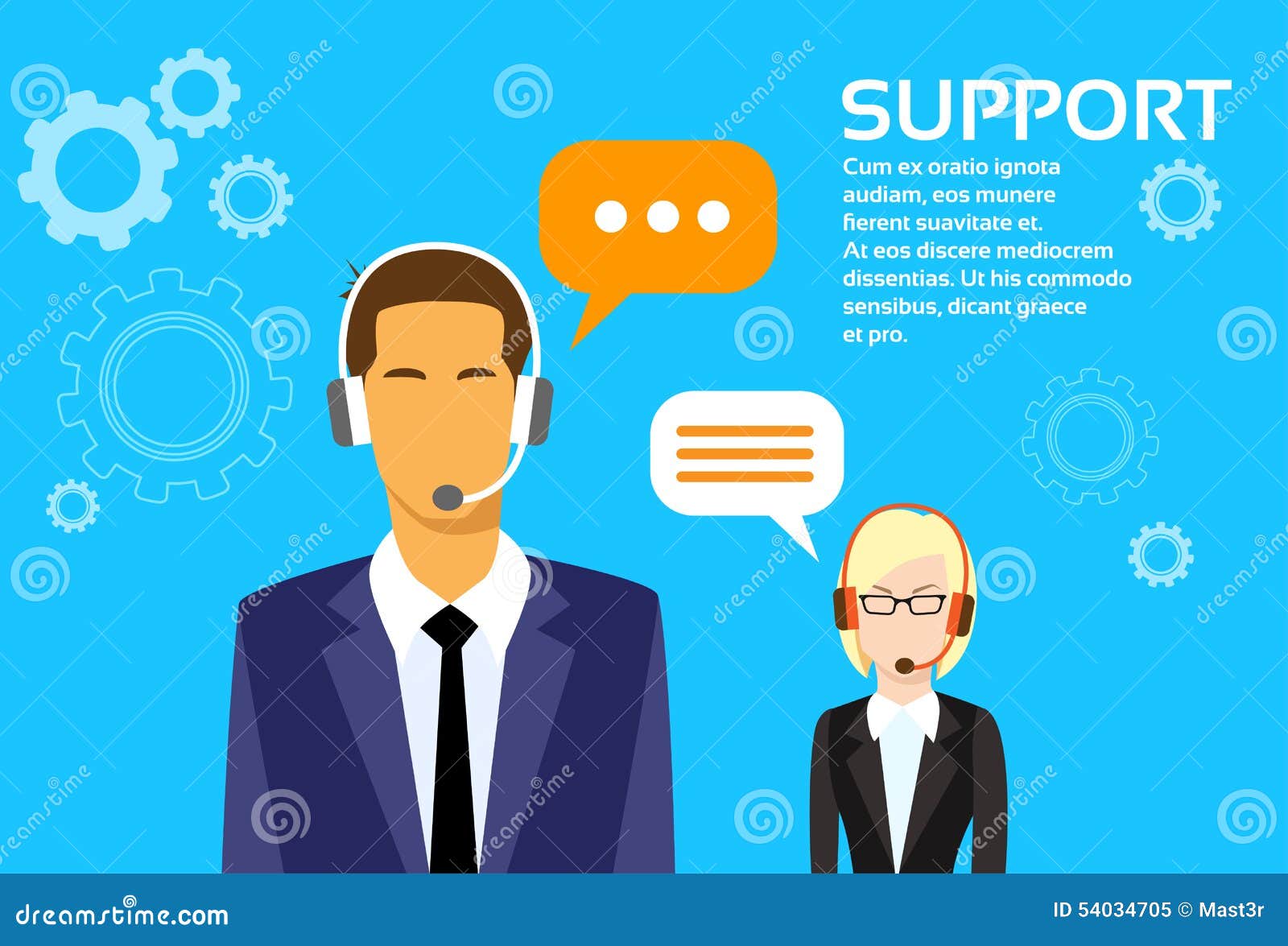 Support Business People Group Technical Team on Stock Vector ...