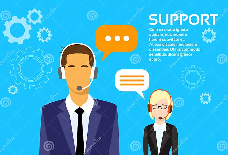 Support Business People Group Technical Team on Stock Vector ...