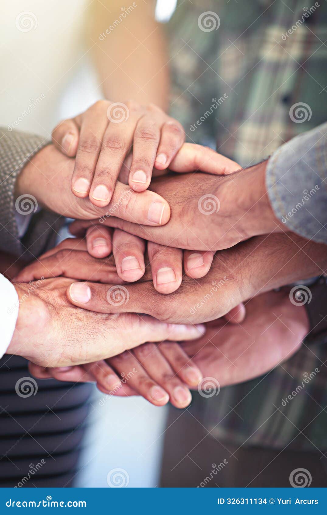 Support, Business People or Hands in Stack with Teamwork or ...