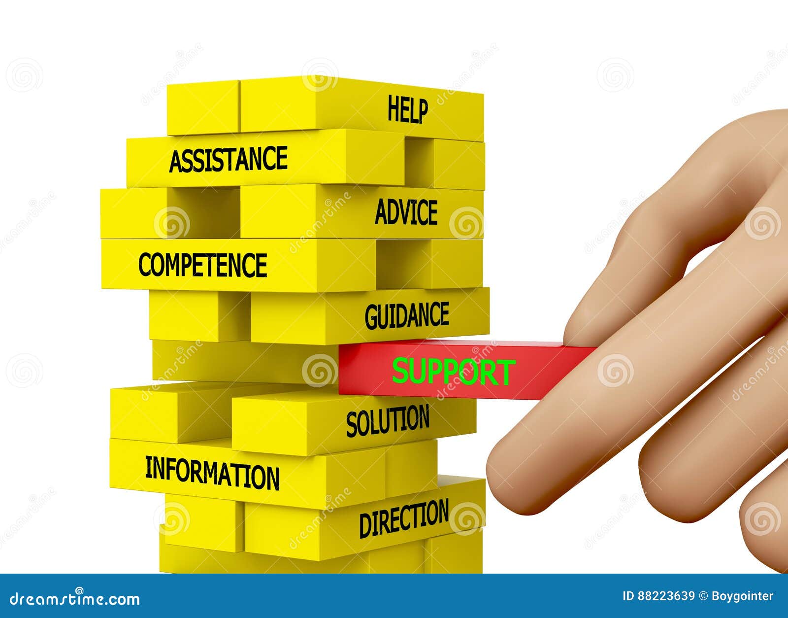 SUPPORT stock illustration. Illustration of blocks, customer - 88223639