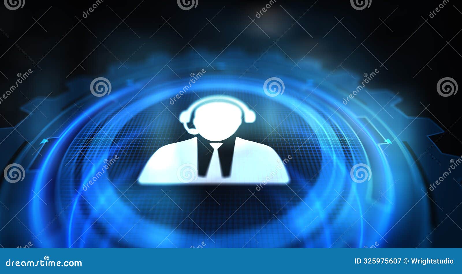 Support Button on Virtual Screen. Customer Service and Communication ...