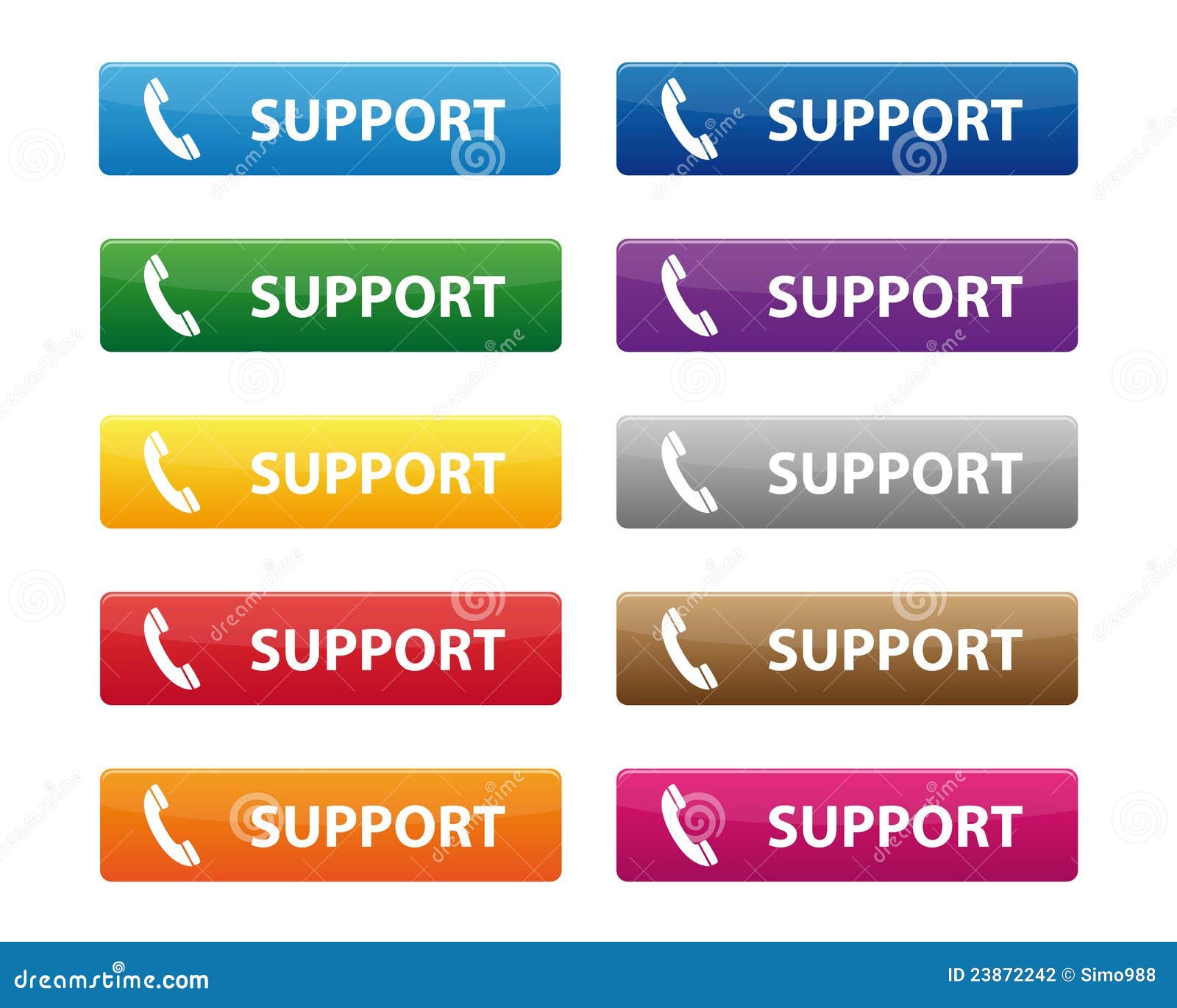 Support buttons stock vector. Illustration of business - 23872242