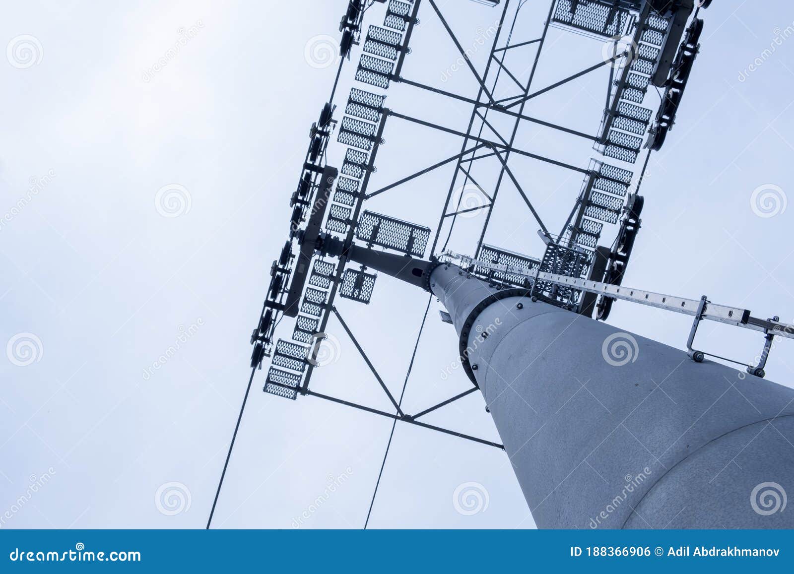 The Steel Structure Supporting the Cable Car Stock Photo - Image of ...